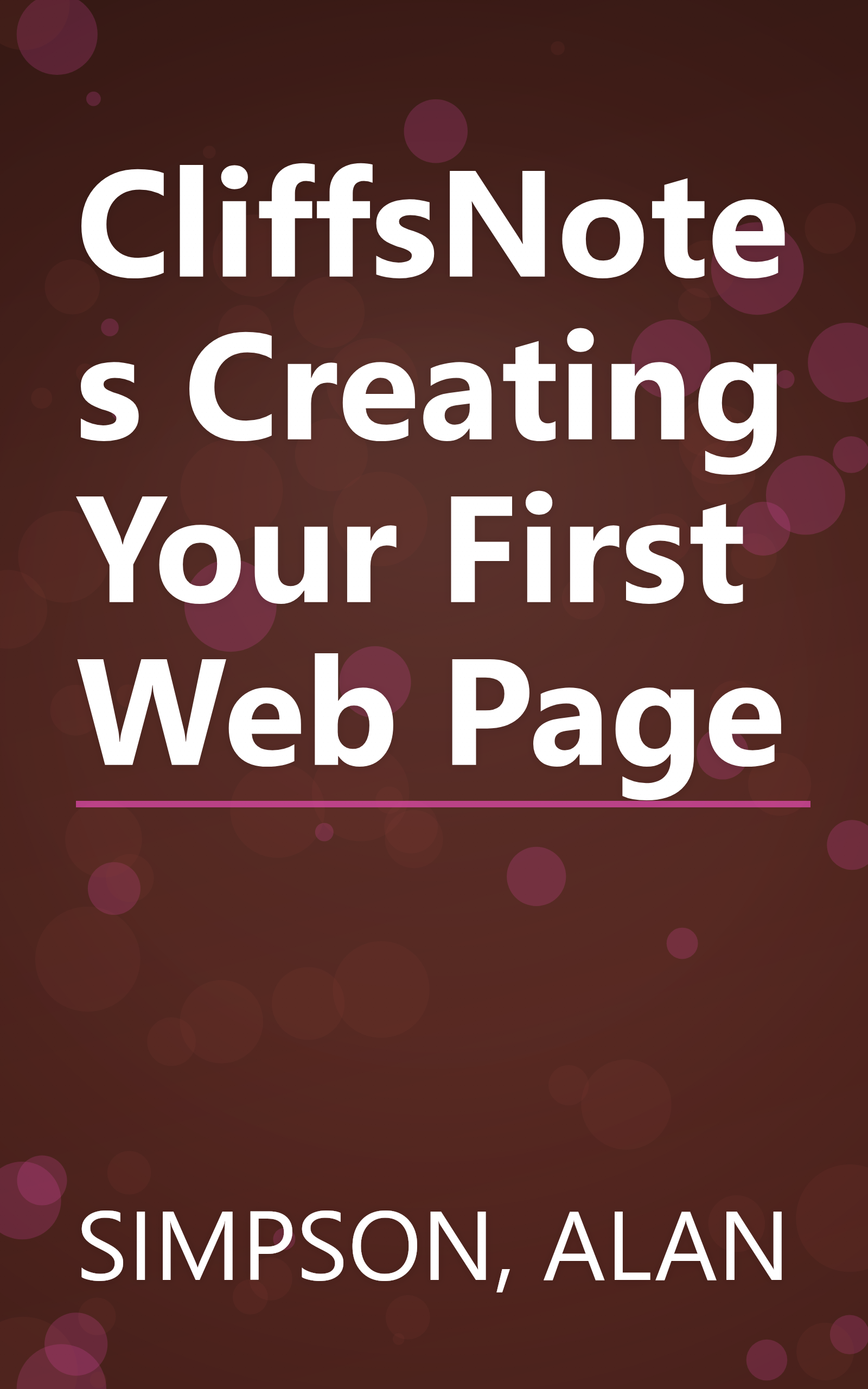 CliffsNotes Creating Your First Web Page book cover
