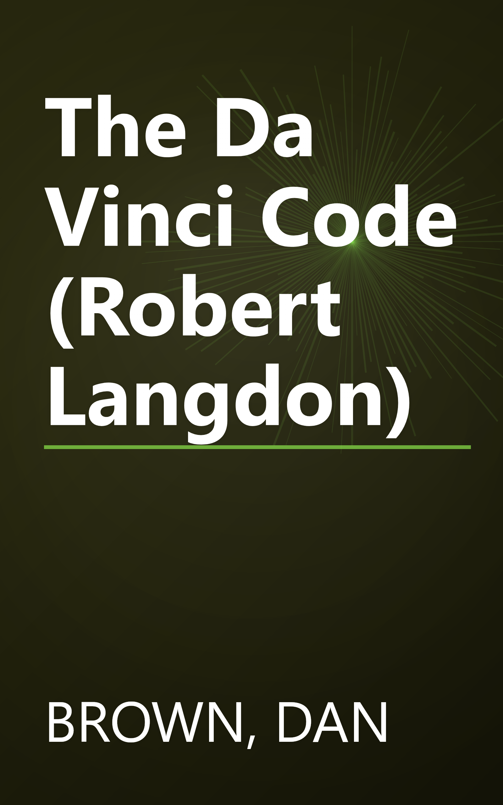 The Da Vinci Code (Robert Langdon) book cover