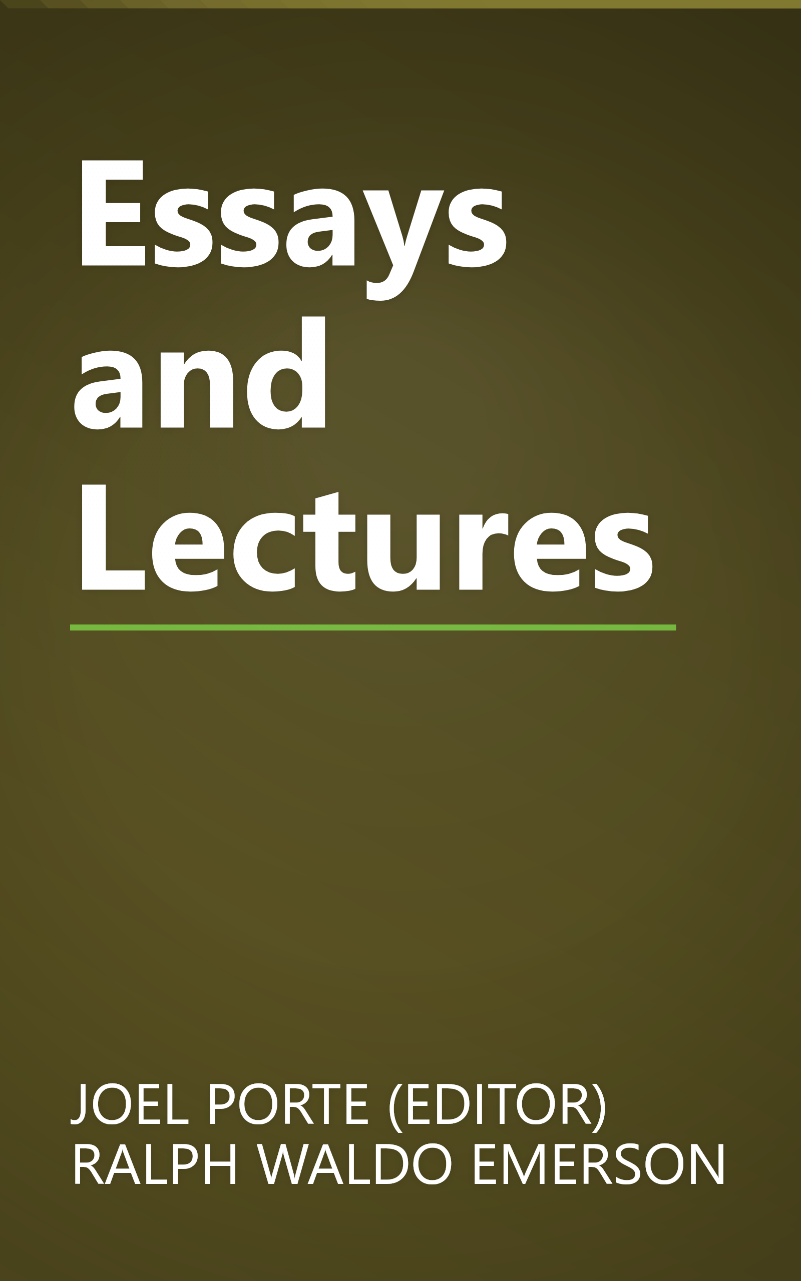Essays and Lectures book cover