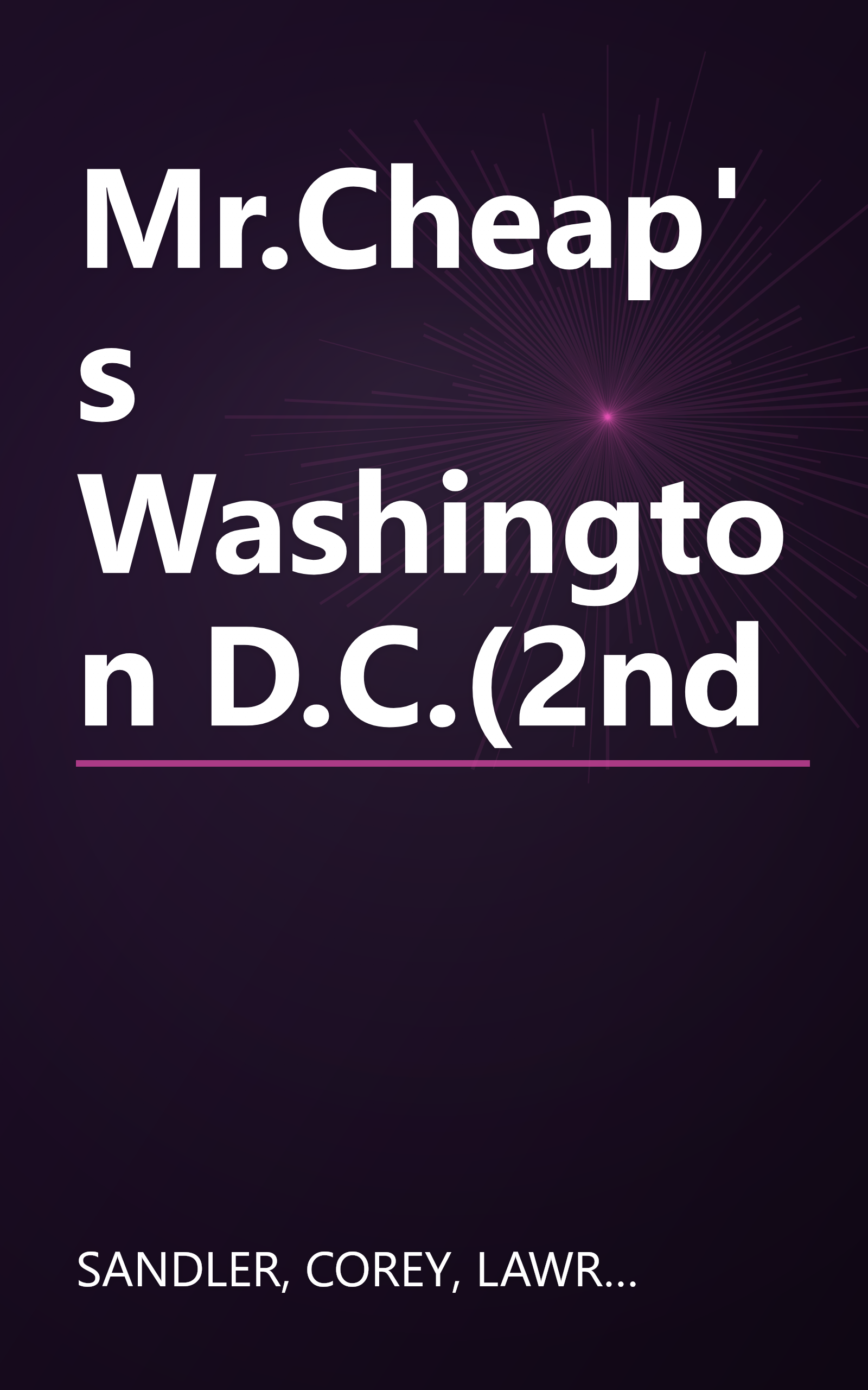 Mr.Cheap's Washington D.C.(2nd book cover