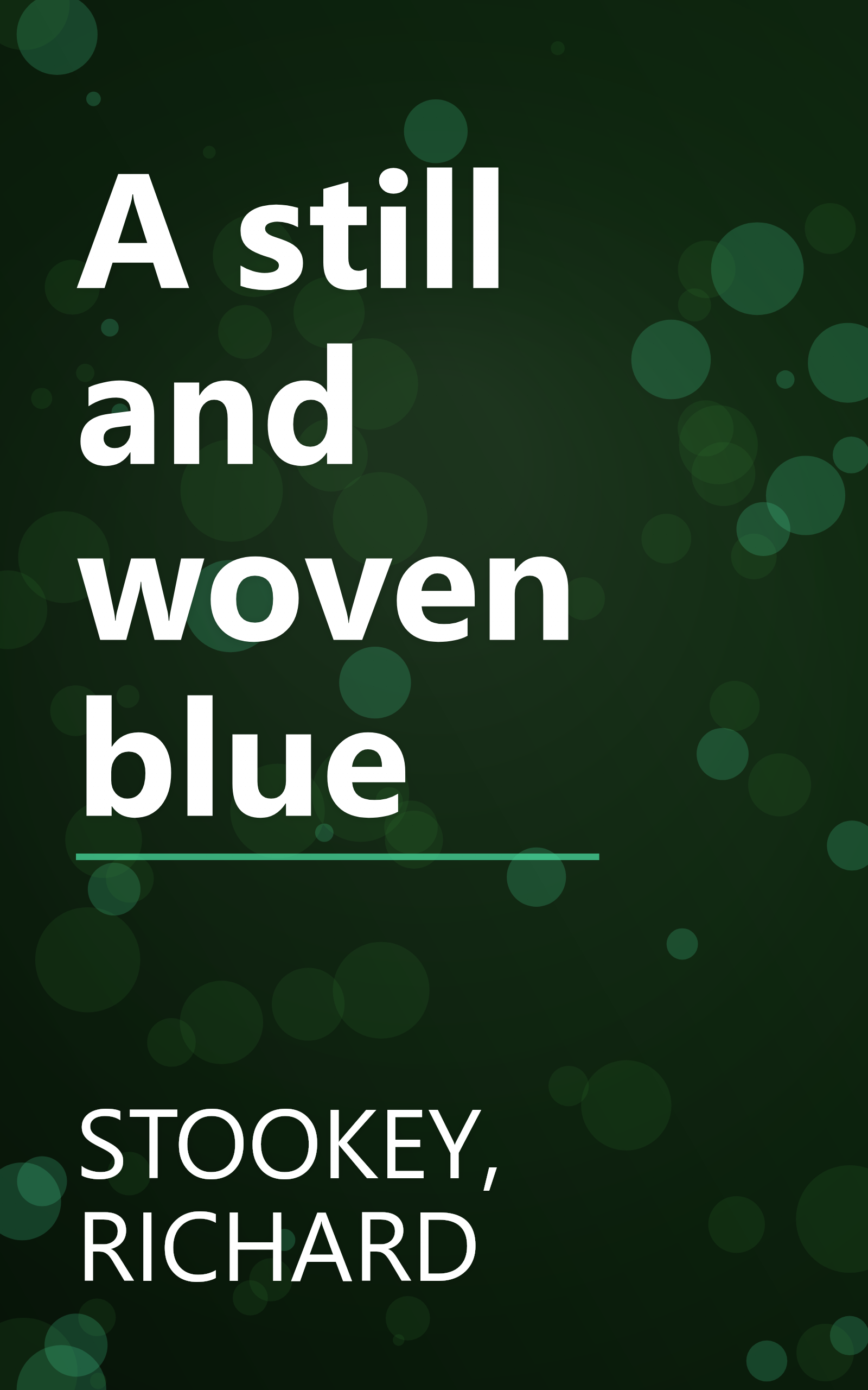 A still and woven blue book cover