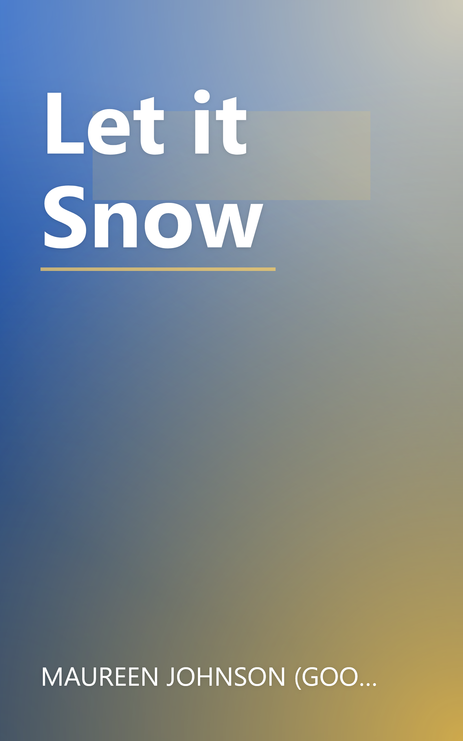 Let it Snow book cover