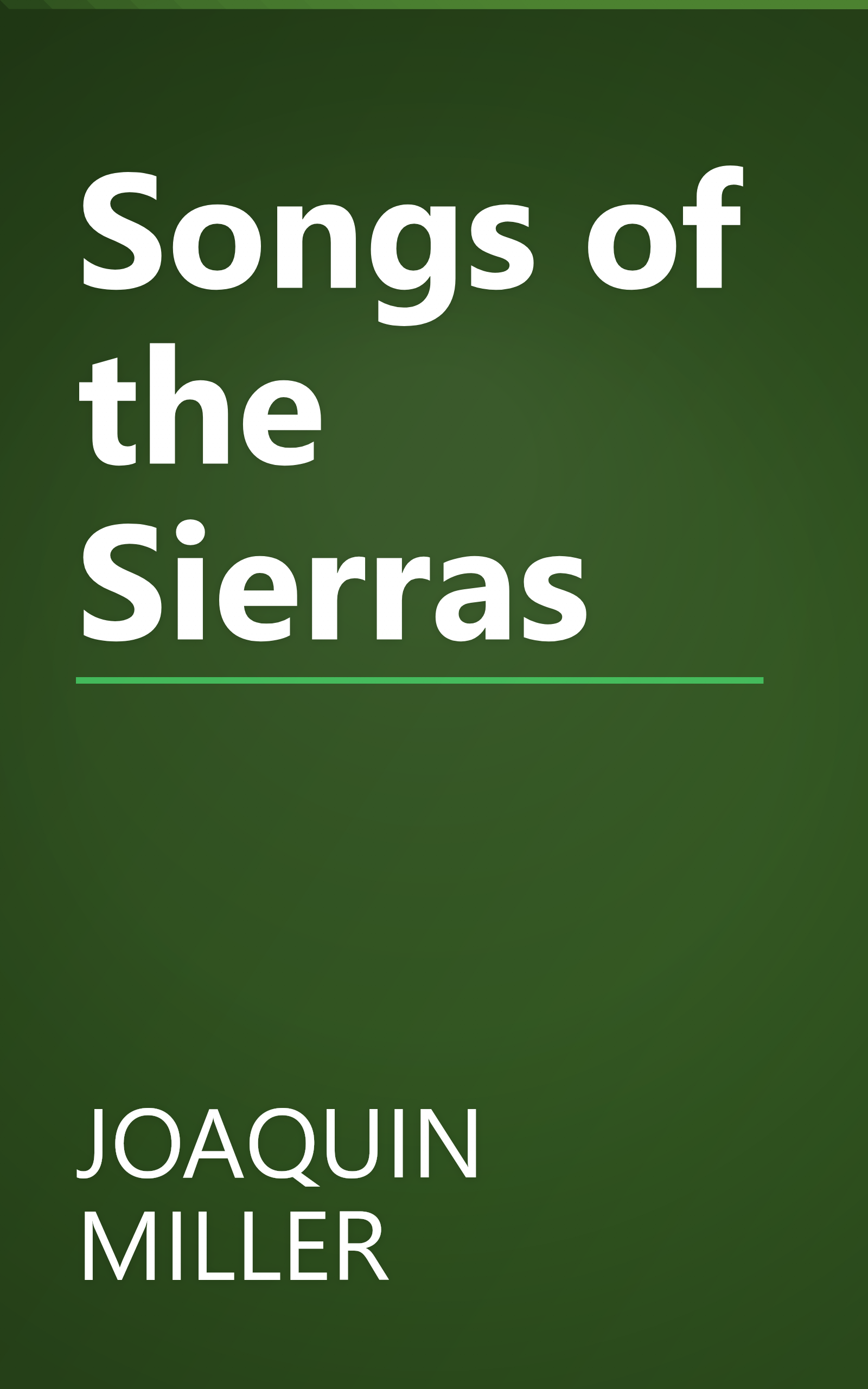 Songs of the Sierras book cover