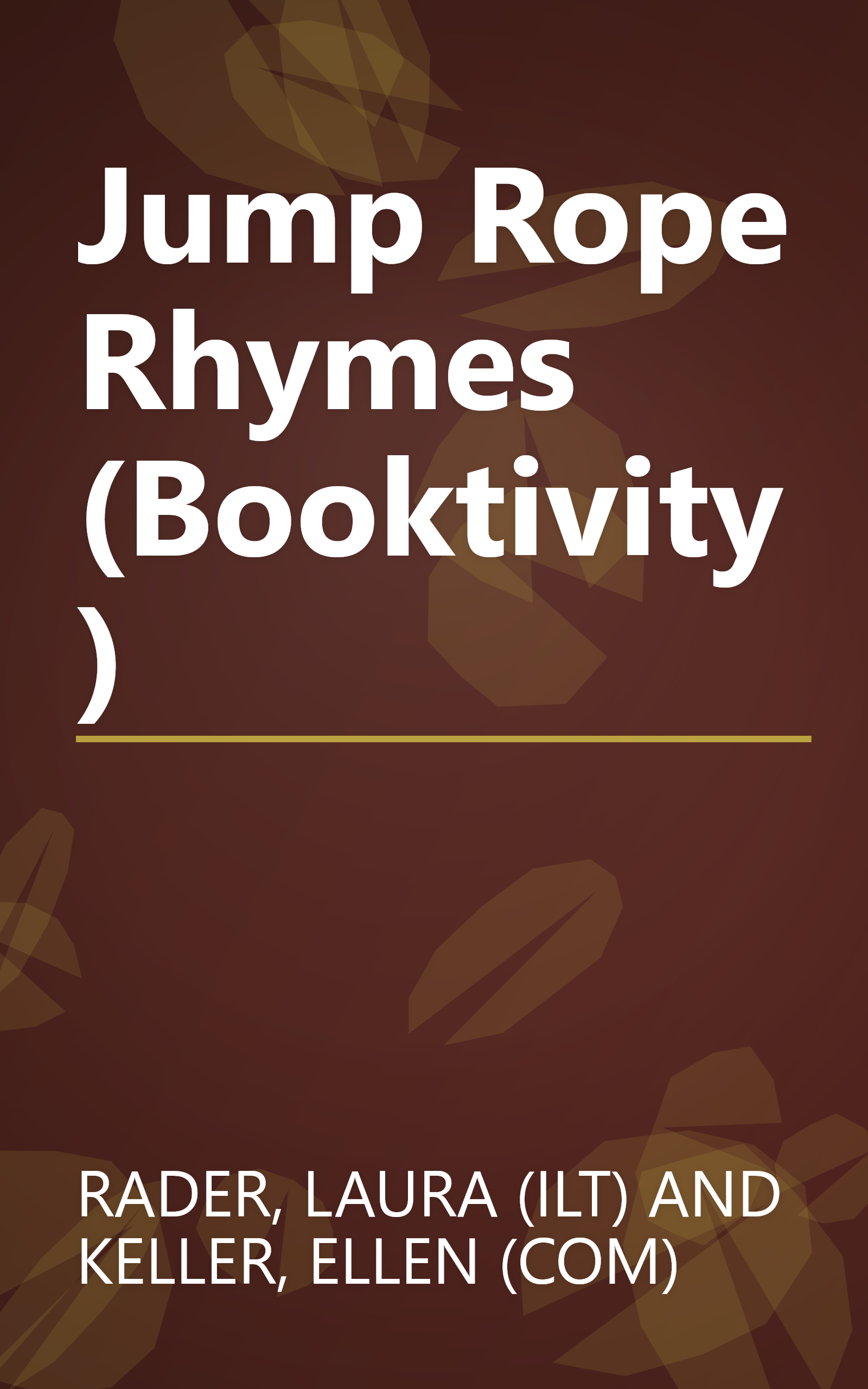 Jump Rope Rhymes (Booktivity) book cover