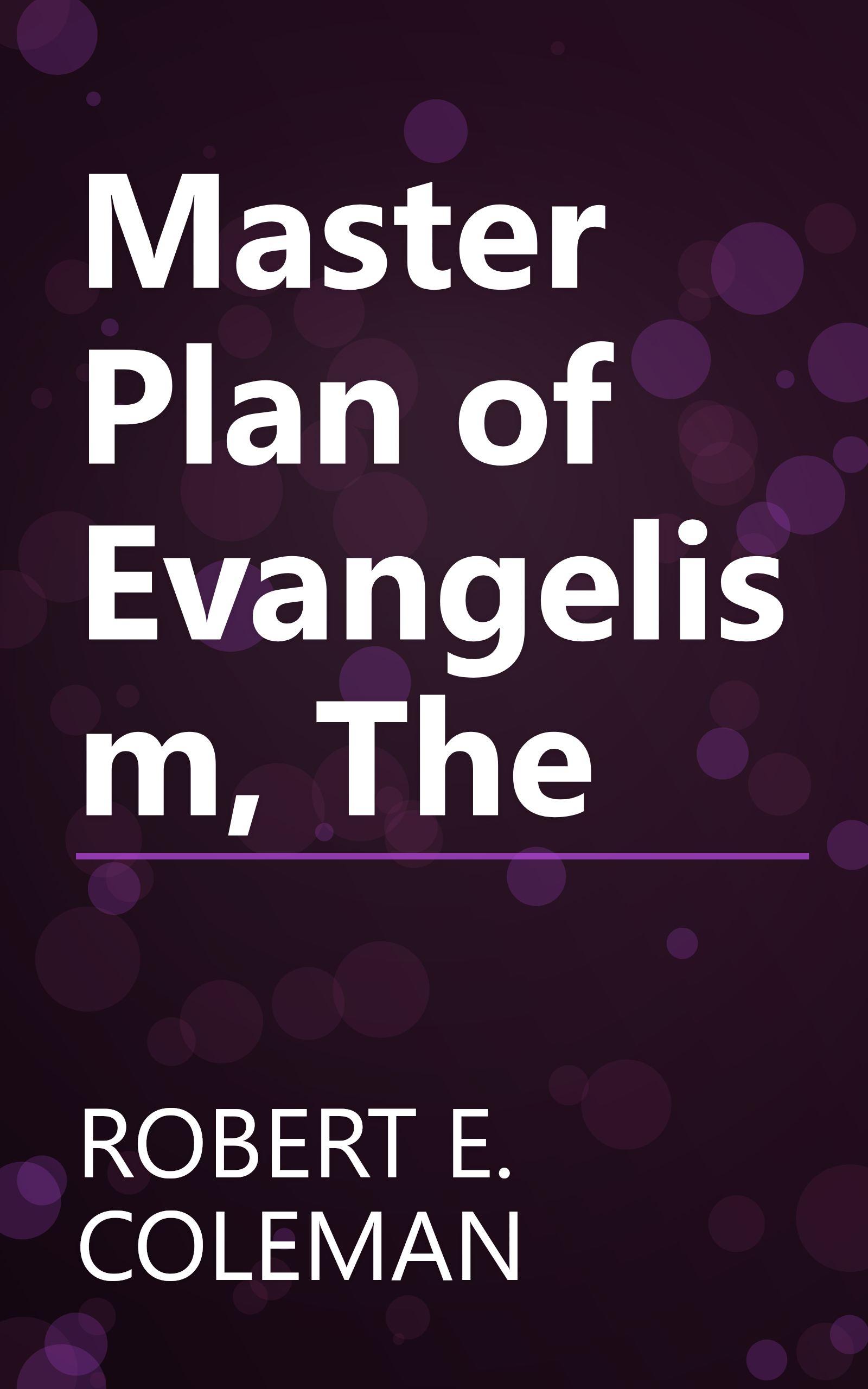 Master Plan of Evangelism, The book cover
