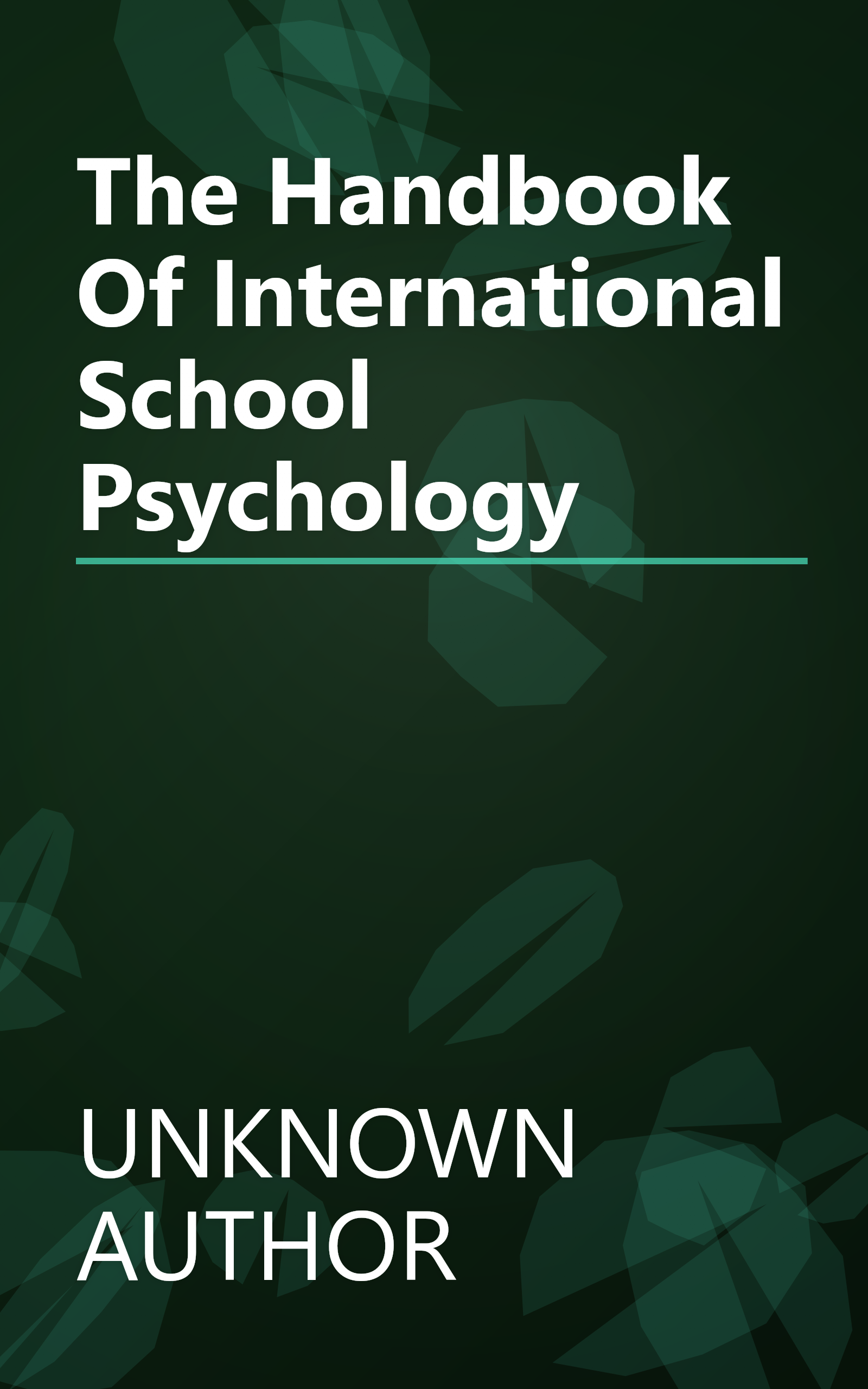 The Handbook Of International School Psychology book cover