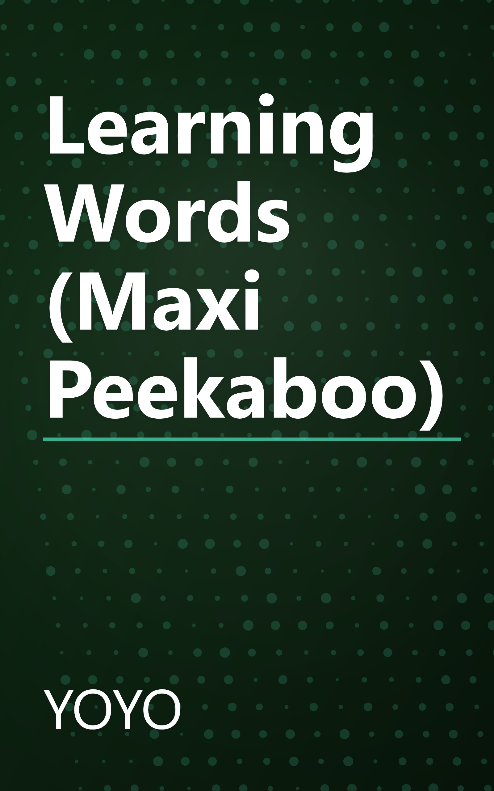 Learning Words (Maxi Peekaboo) book cover