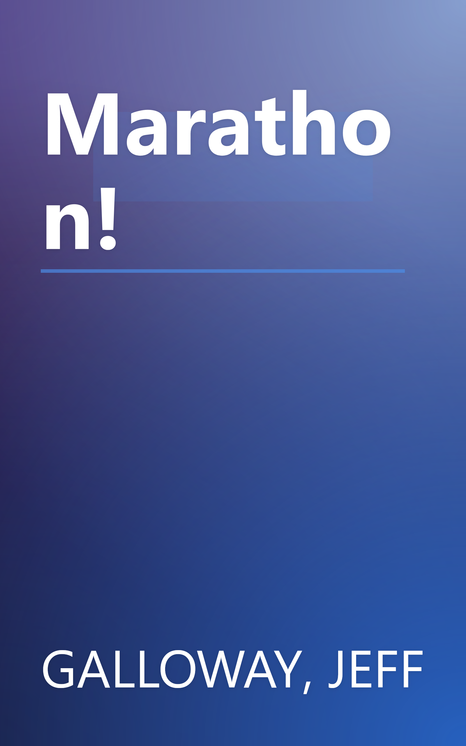 Marathon! book cover