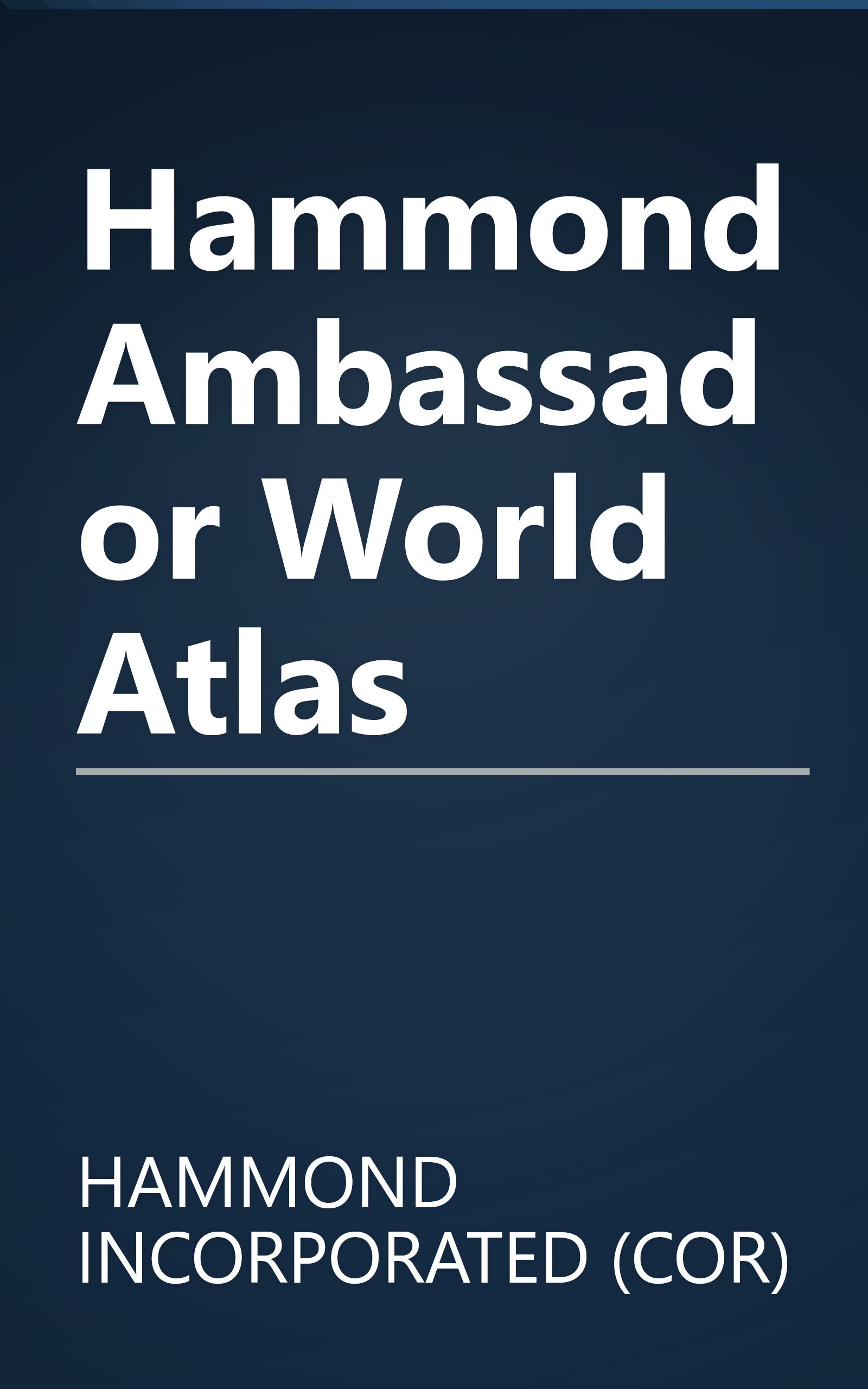 Hammond Ambassador World Atlas book cover