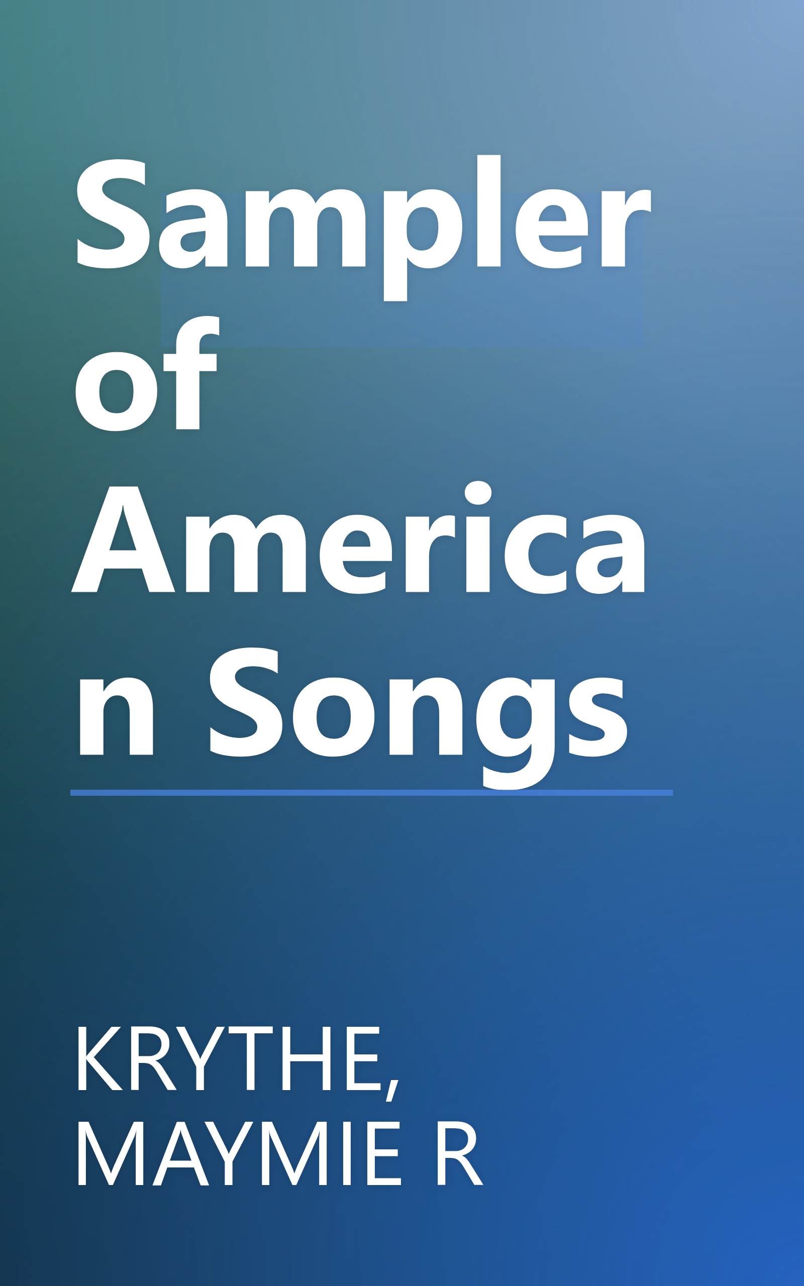 Sampler of American Songs book cover