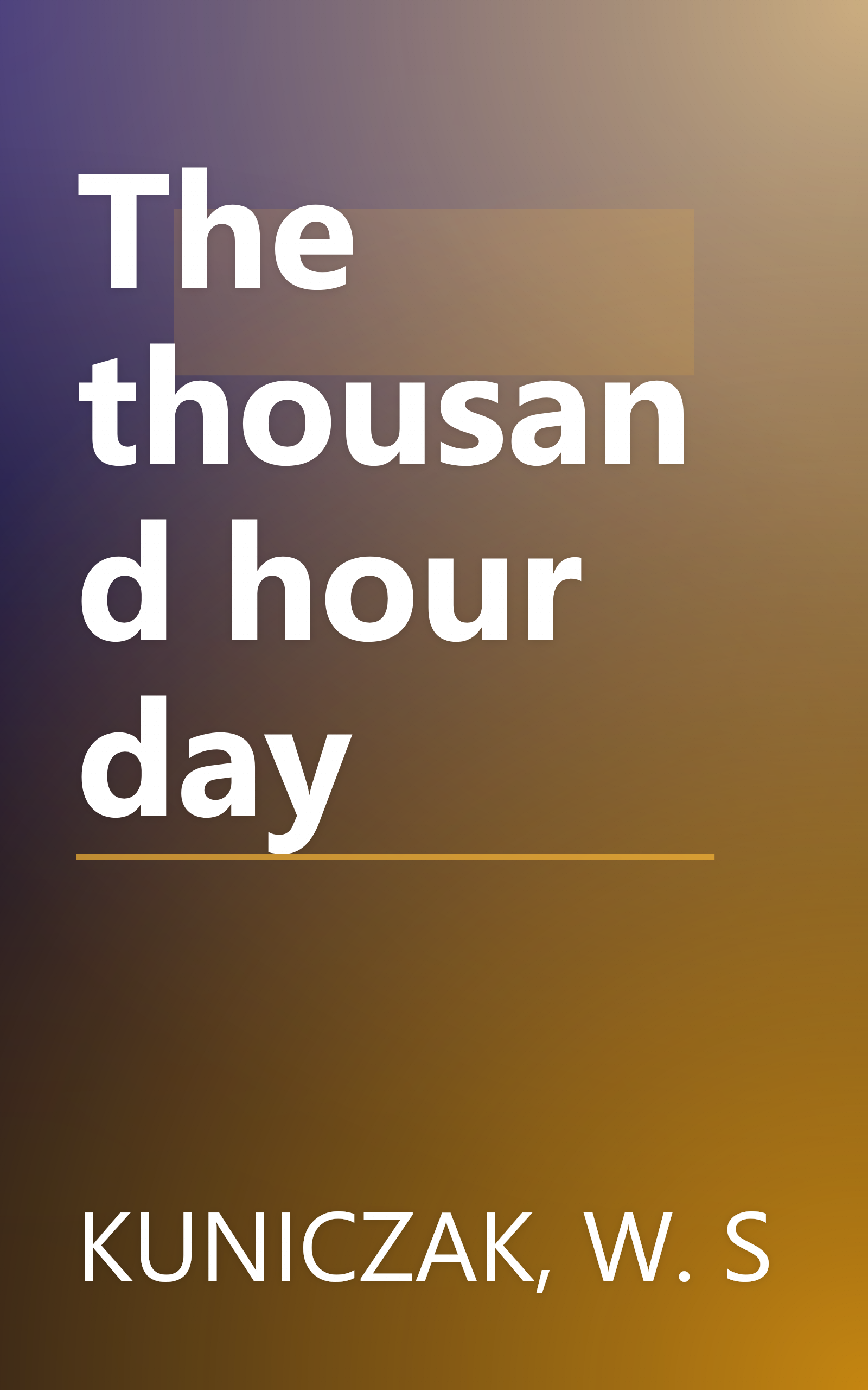The thousand hour day book cover