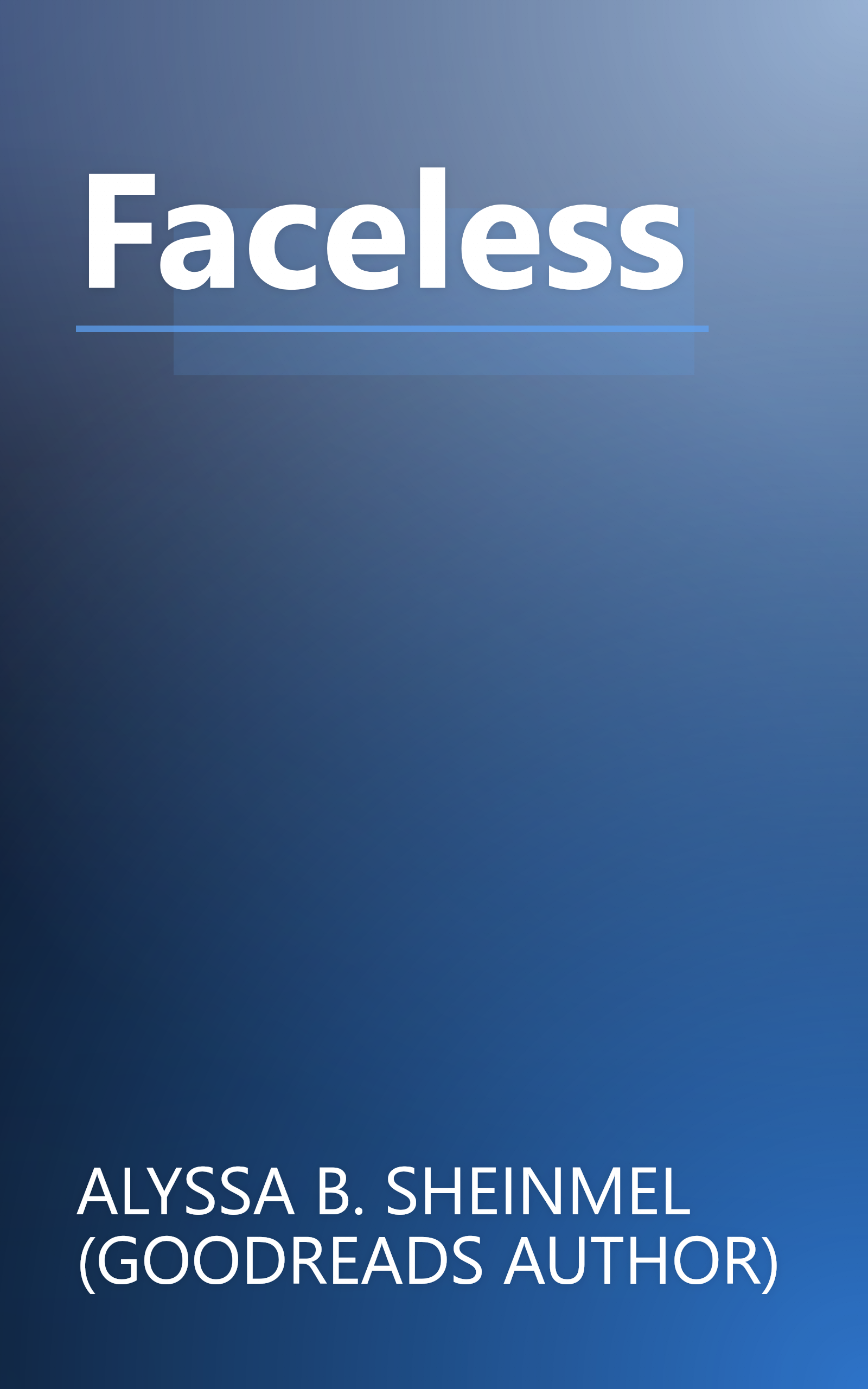 Faceless book cover