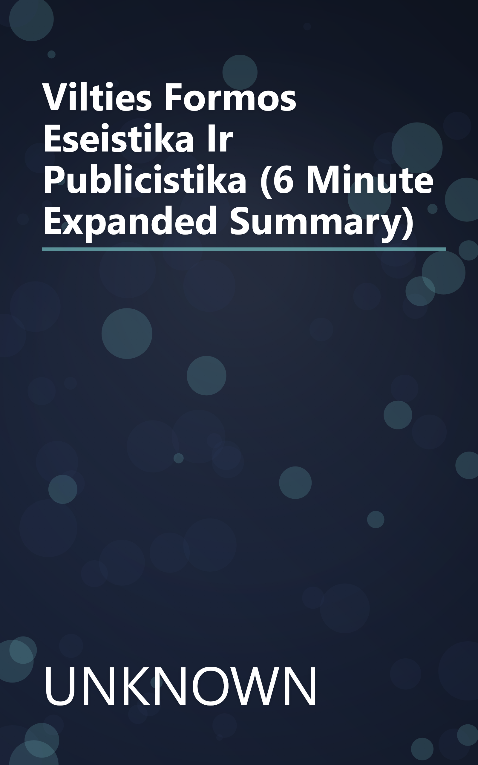 Vilties Formos  Eseistika Ir Publicistika (6 Minute   Expanded Summary) book cover
