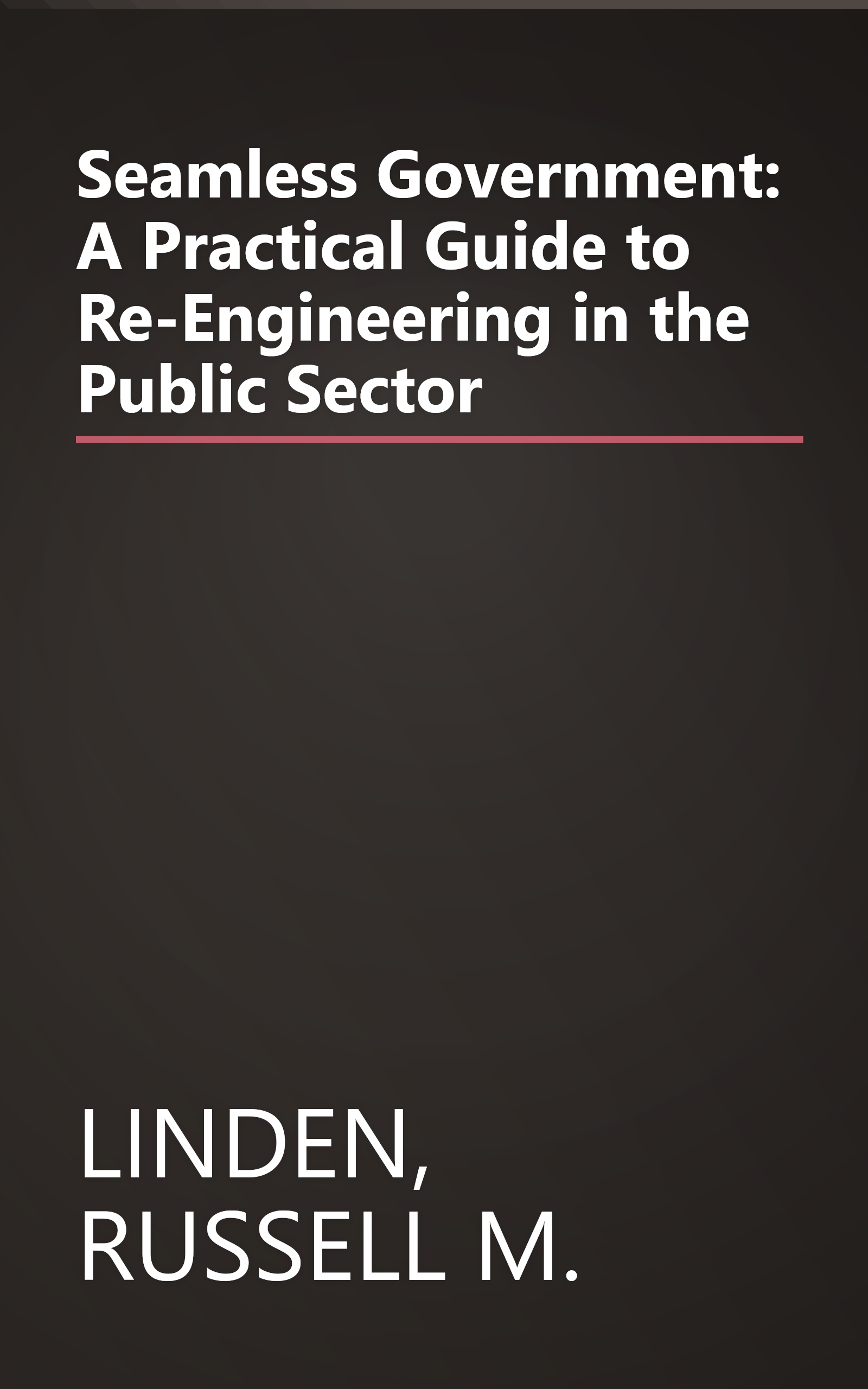 Seamless Government: A Practical Guide to Re-Engineering in the Public Sector book cover