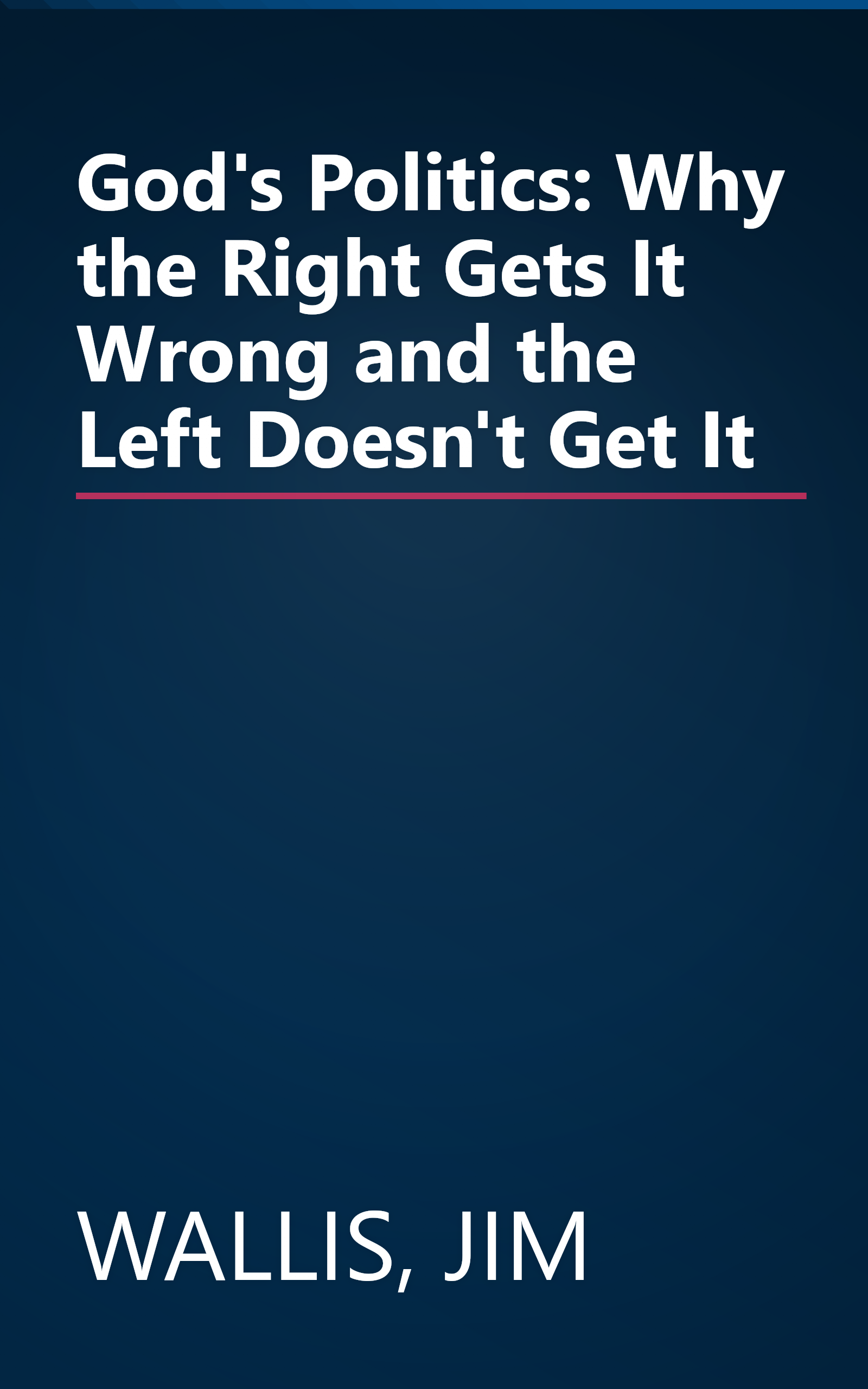 God's Politics: Why the Right Gets It Wrong and the Left Doesn't Get It book cover