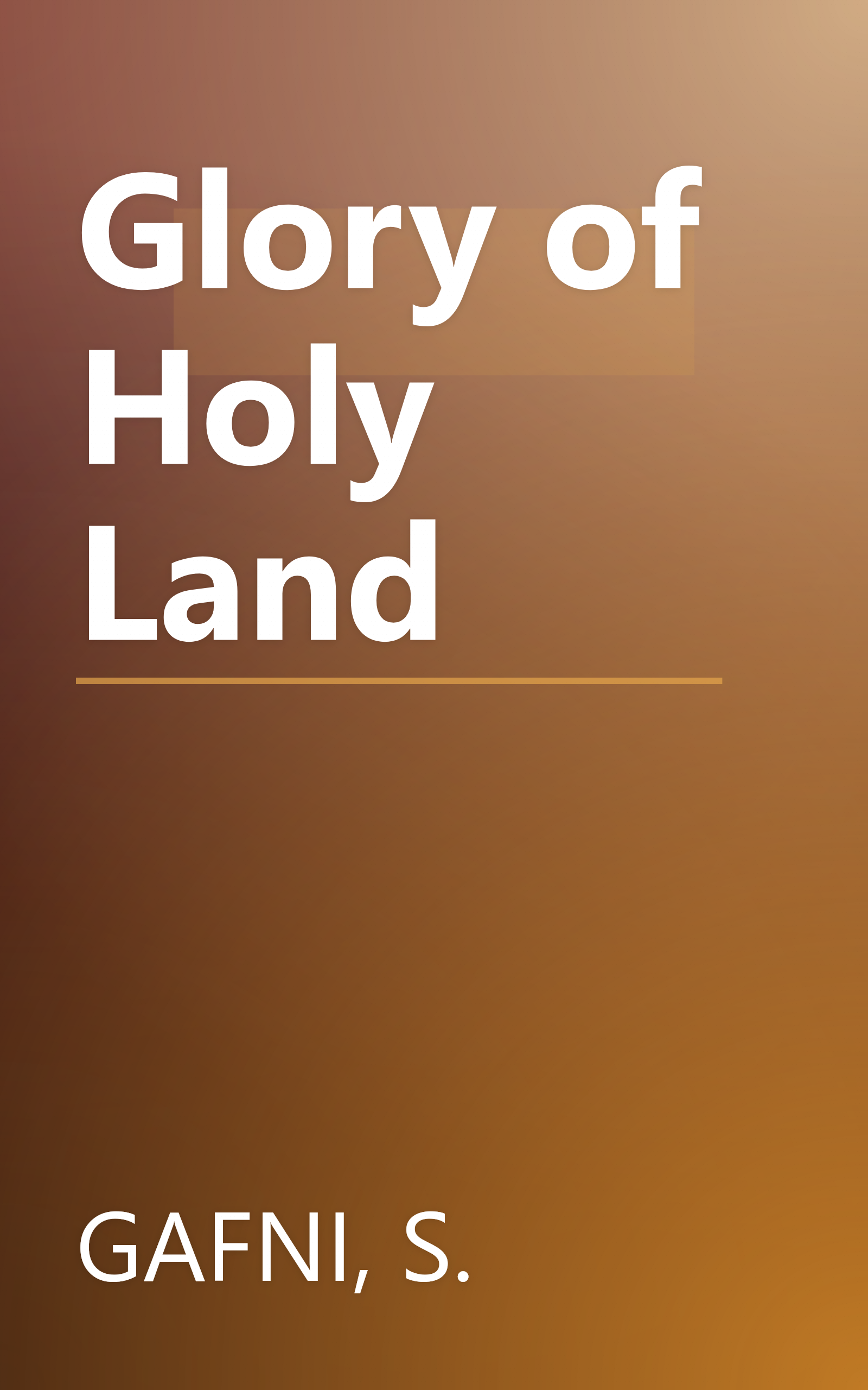 Glory of Holy Land book cover