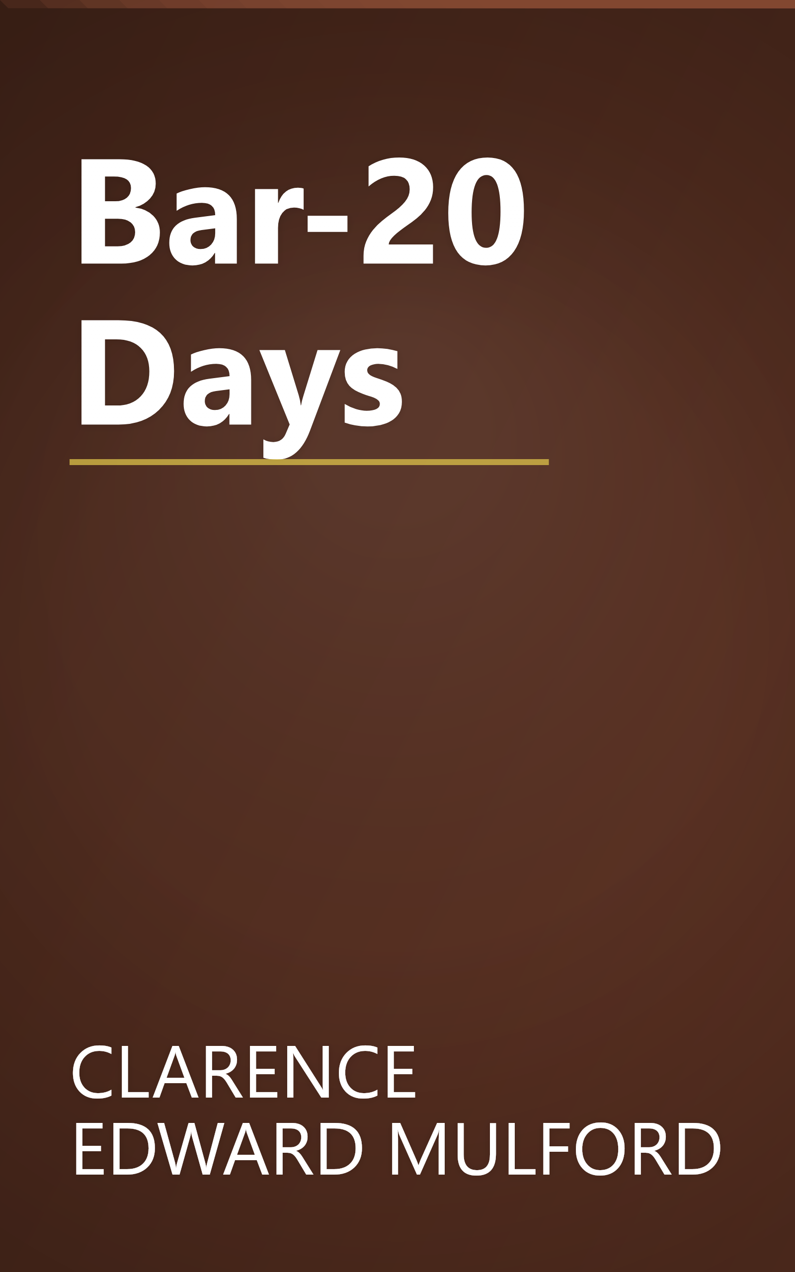 Bar-20 Days book cover