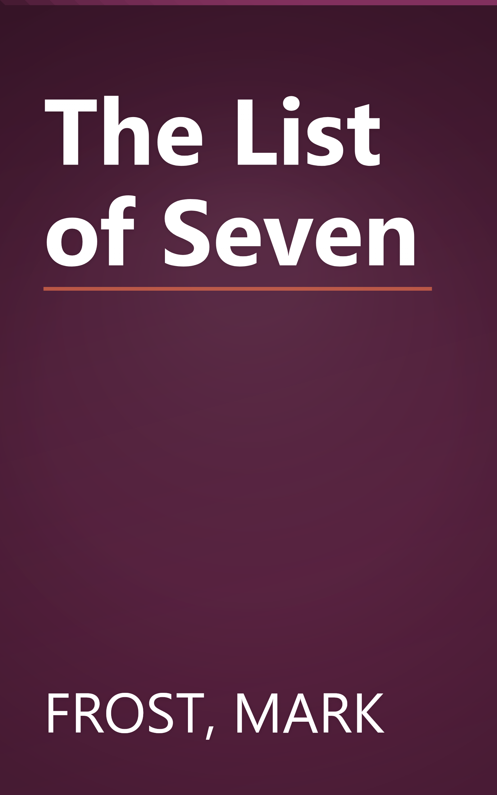 The List of Seven book cover