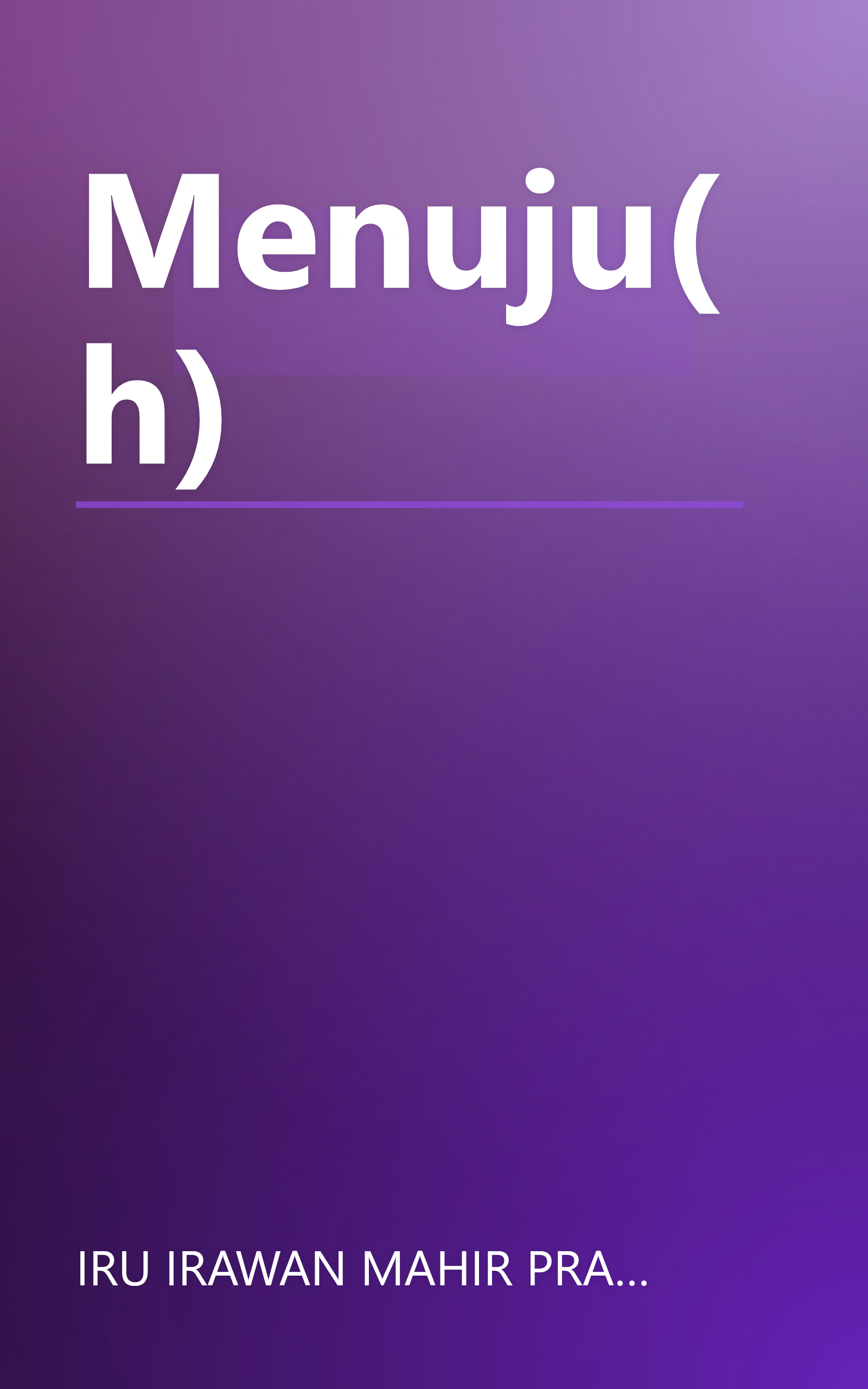 Menuju(h) book cover