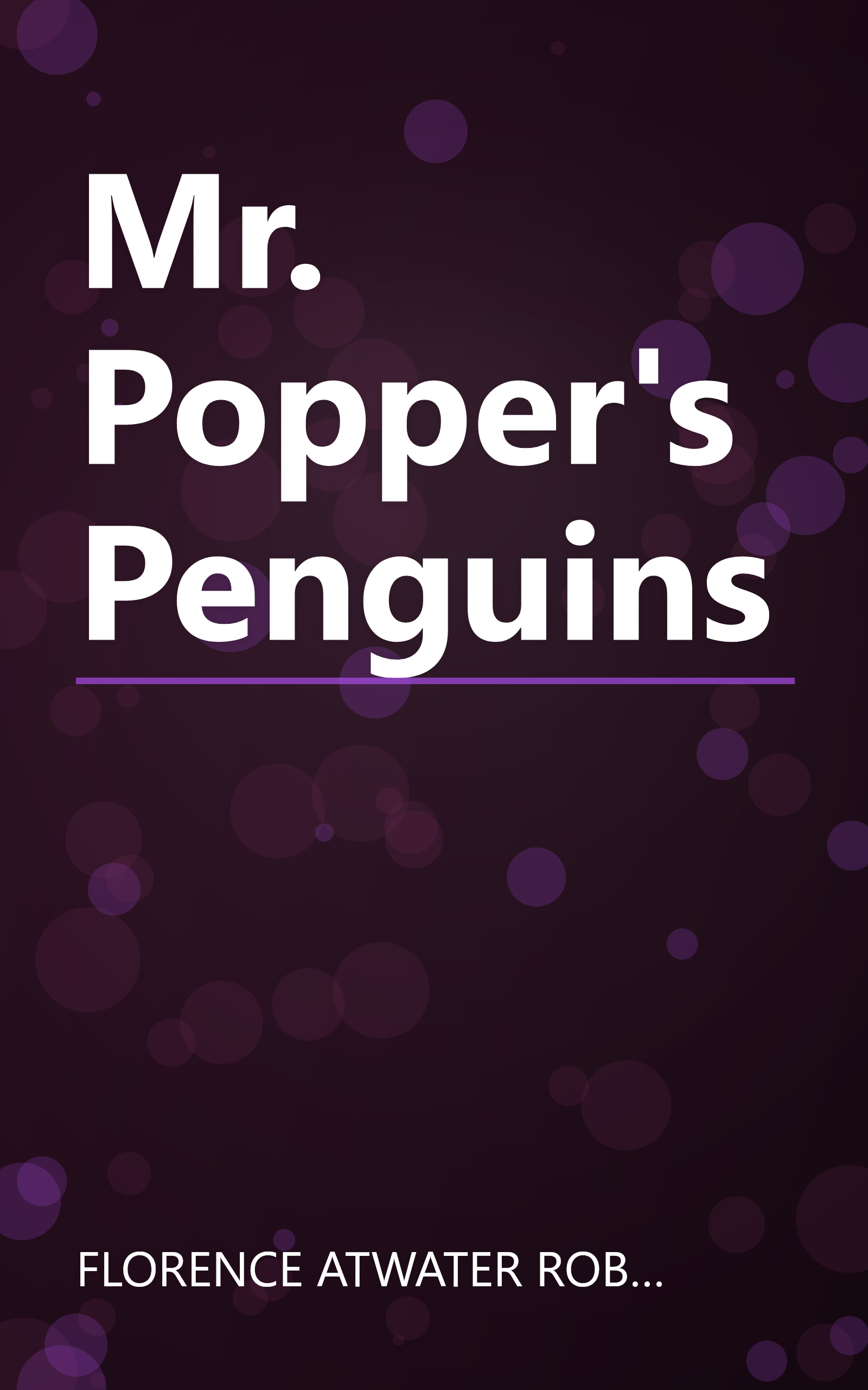 Mr. Popper's Penguins book cover