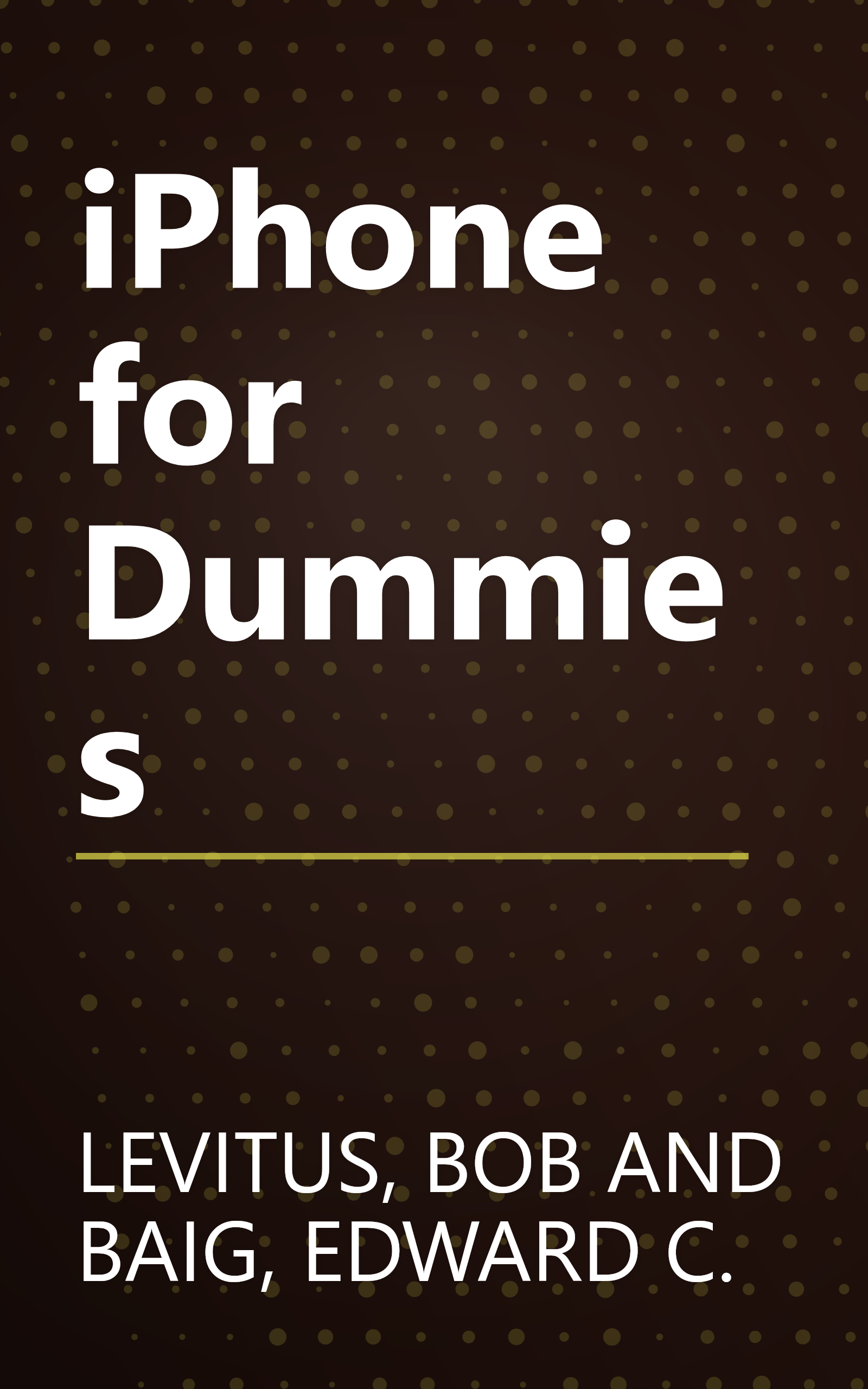 iPhone for Dummies book cover