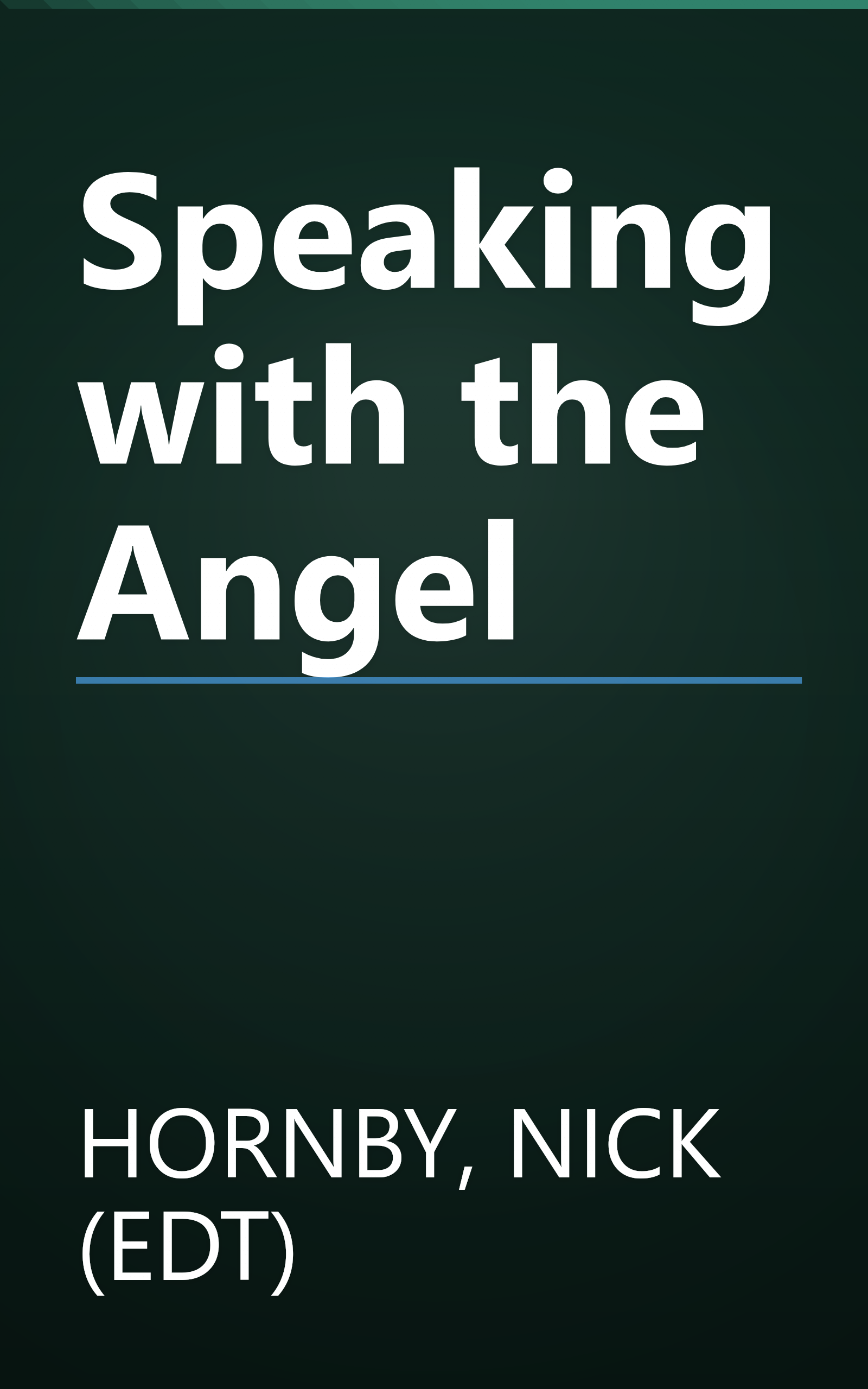 Speaking with the Angel book cover