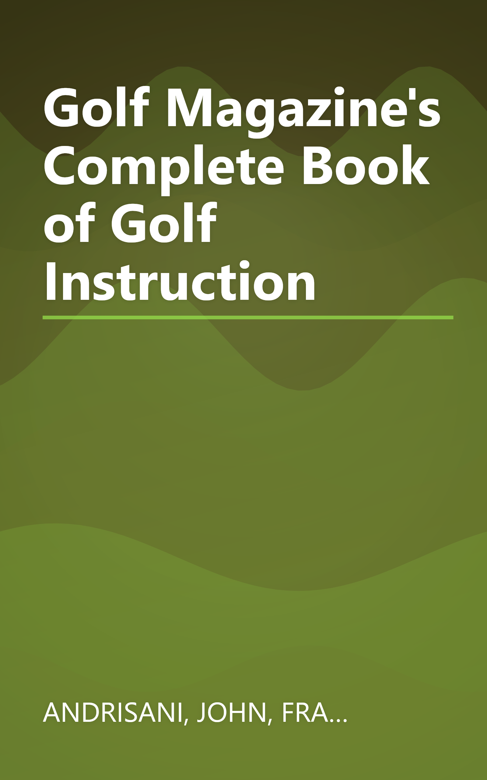 Golf Magazine's Complete Book of Golf Instruction book cover