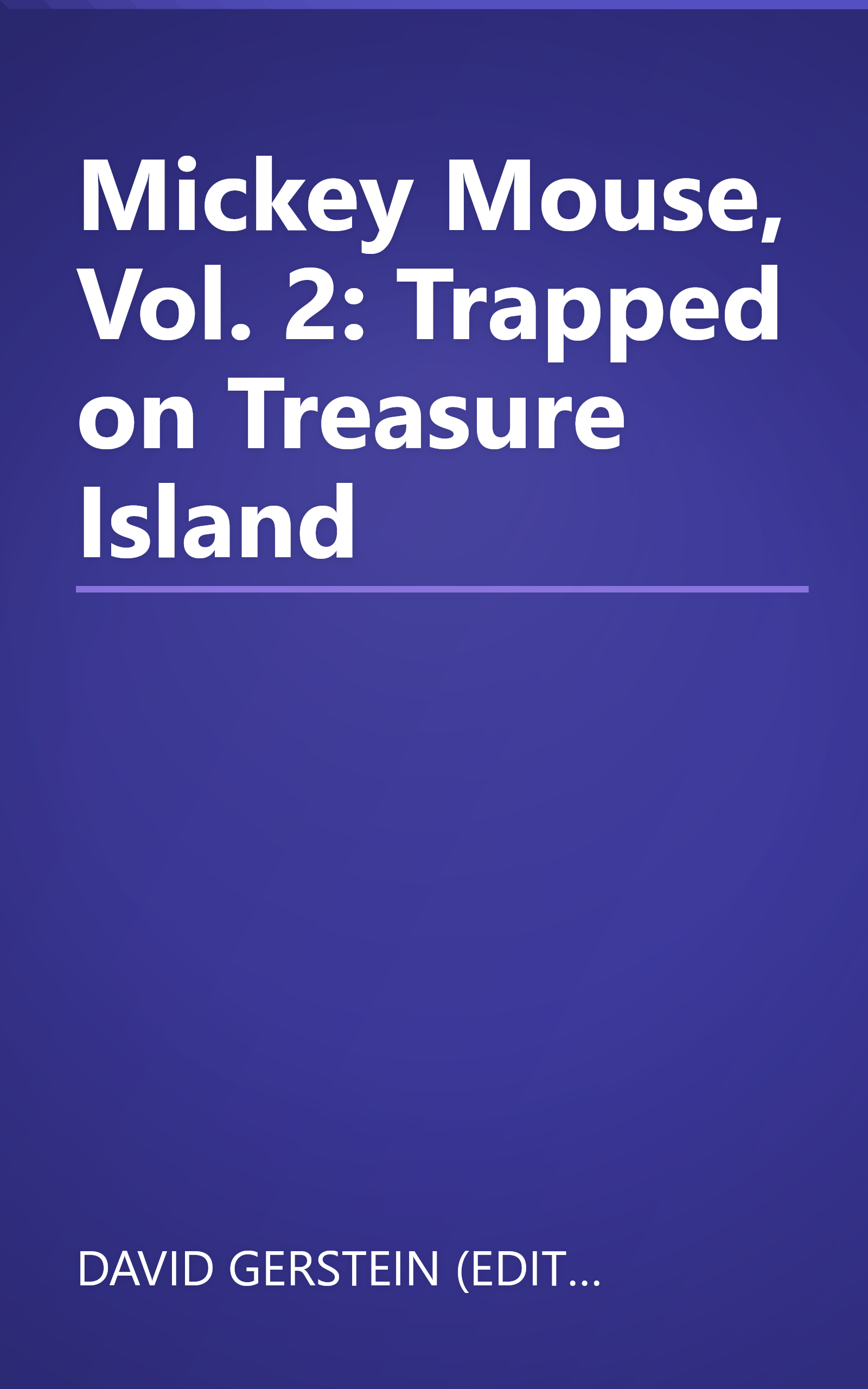 Mickey Mouse, Vol. 2: Trapped on Treasure Island book cover