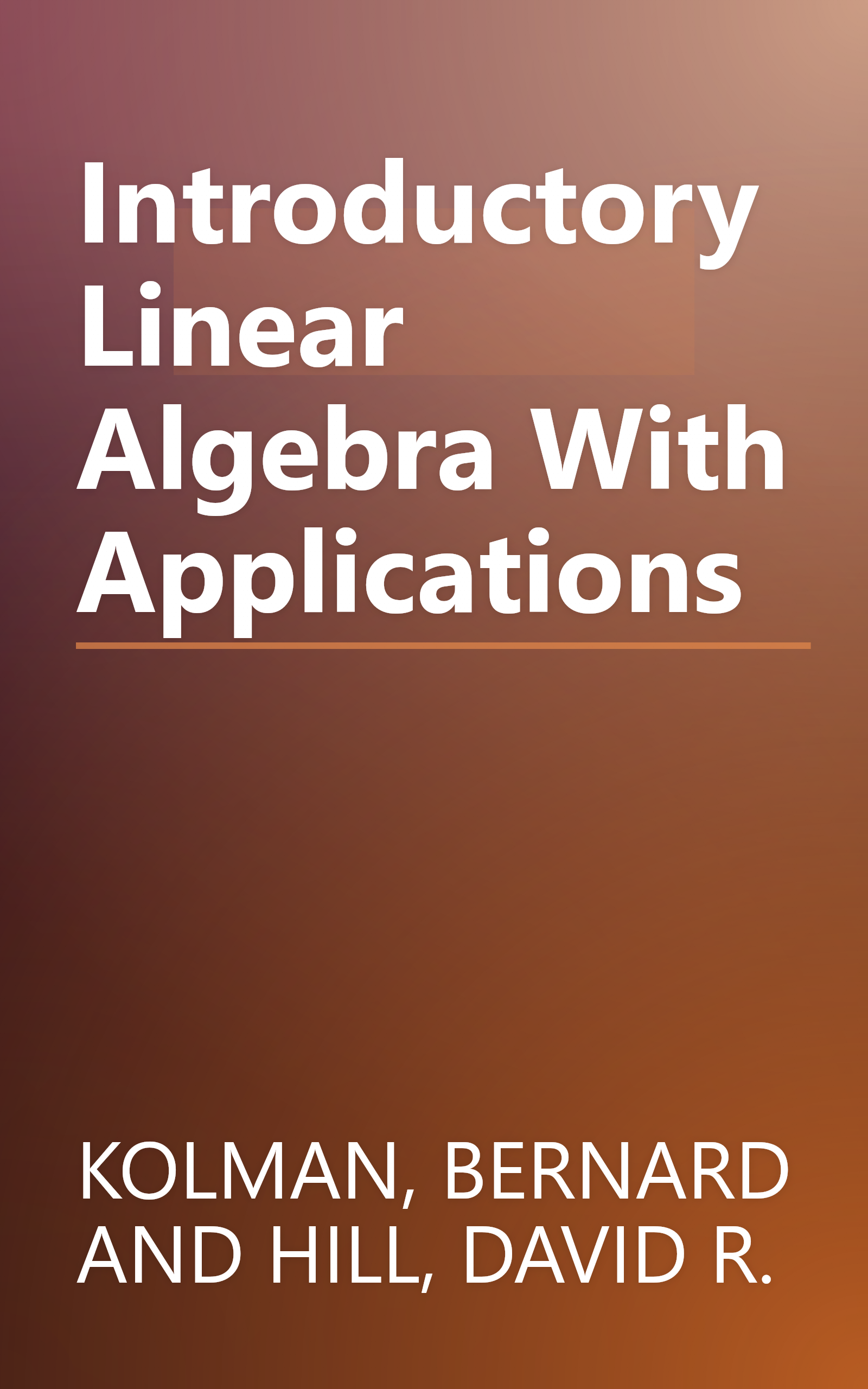 Introductory Linear Algebra With Applications book cover