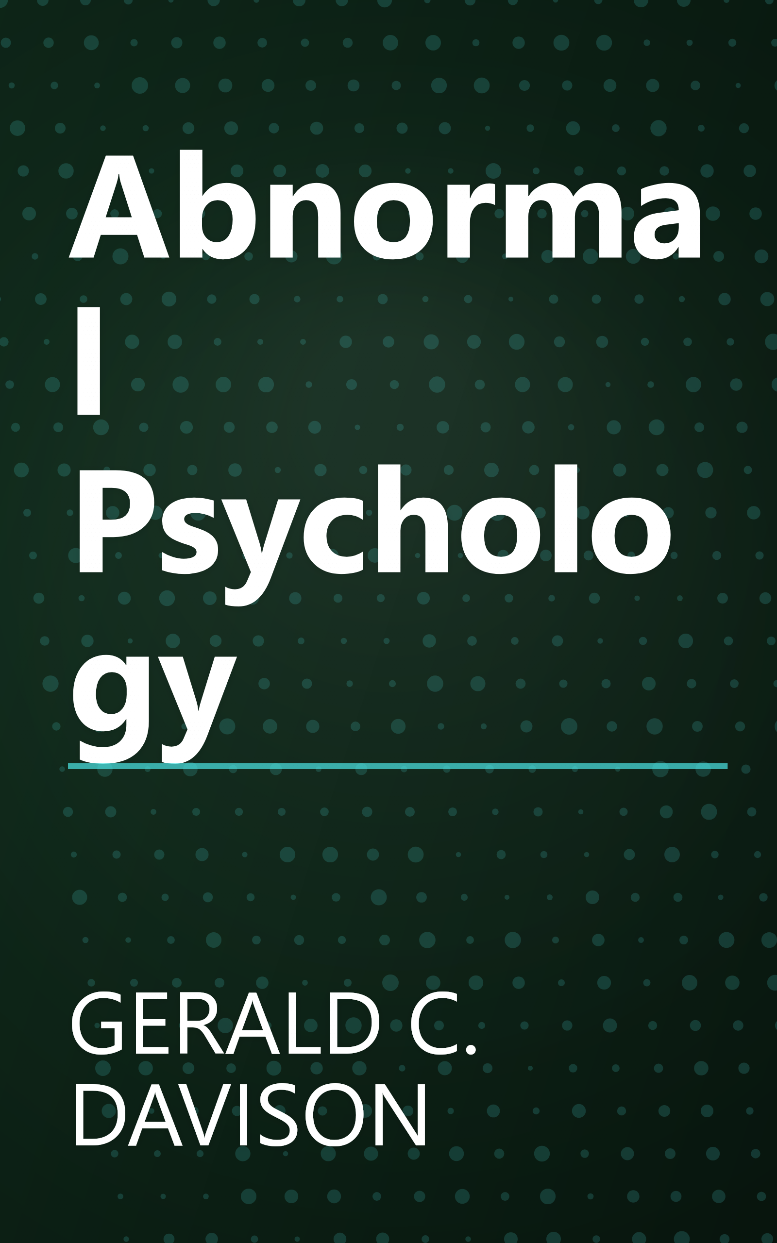 Abnormal Psychology book cover