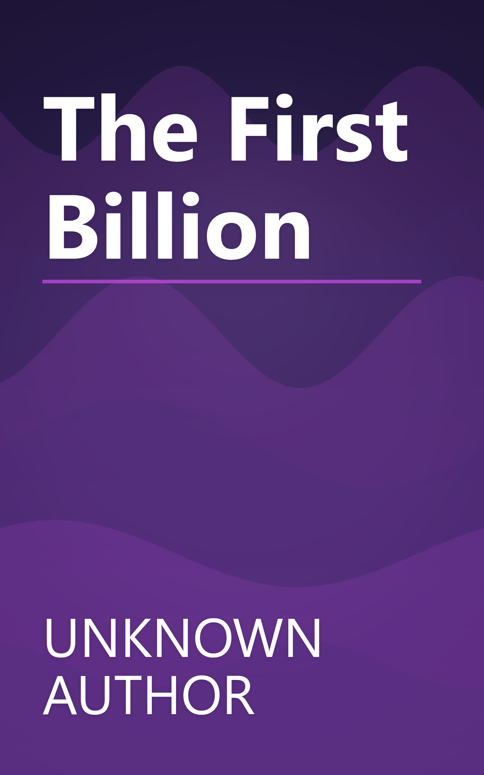 The First Billion book cover