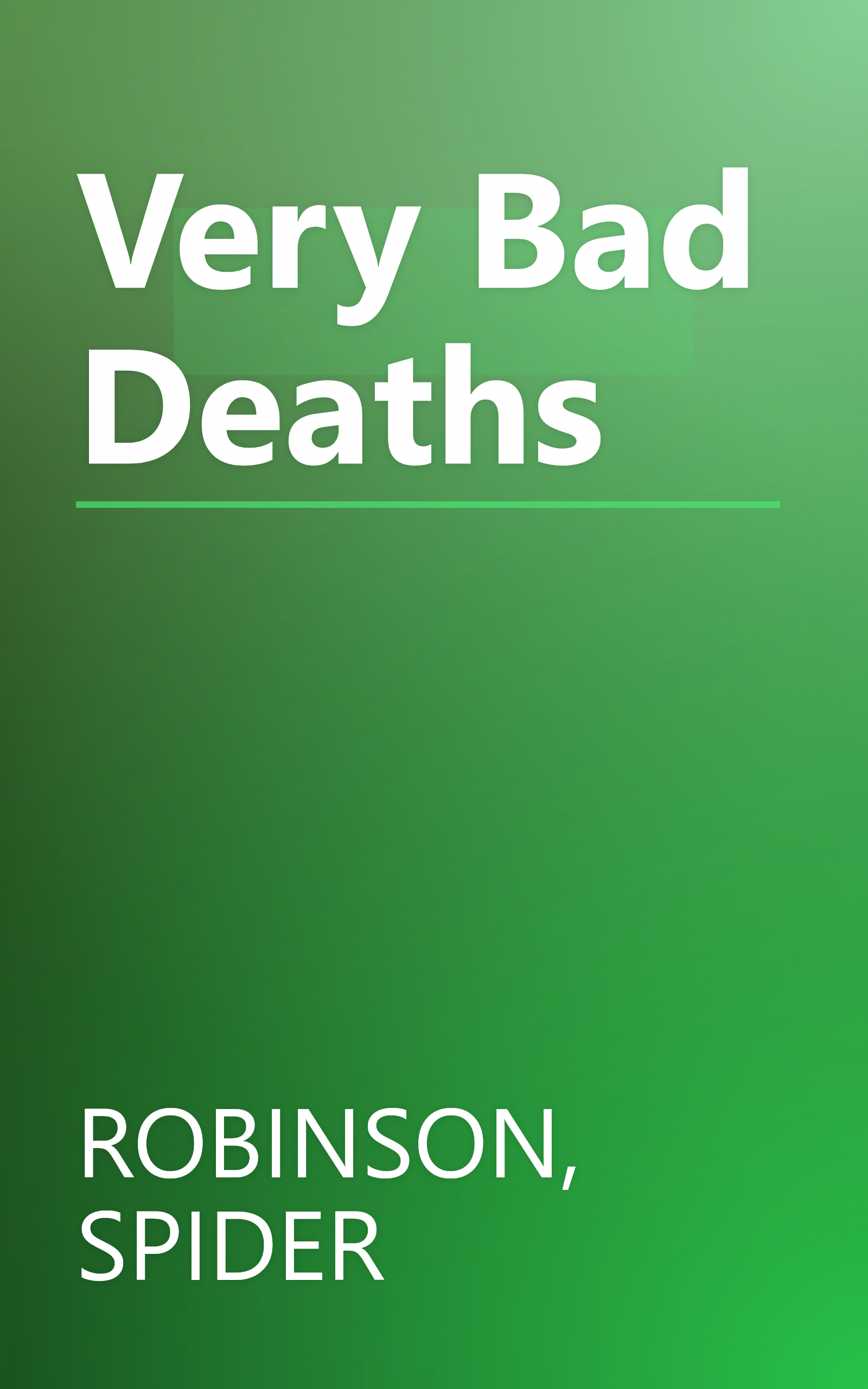 Very Bad Deaths book cover