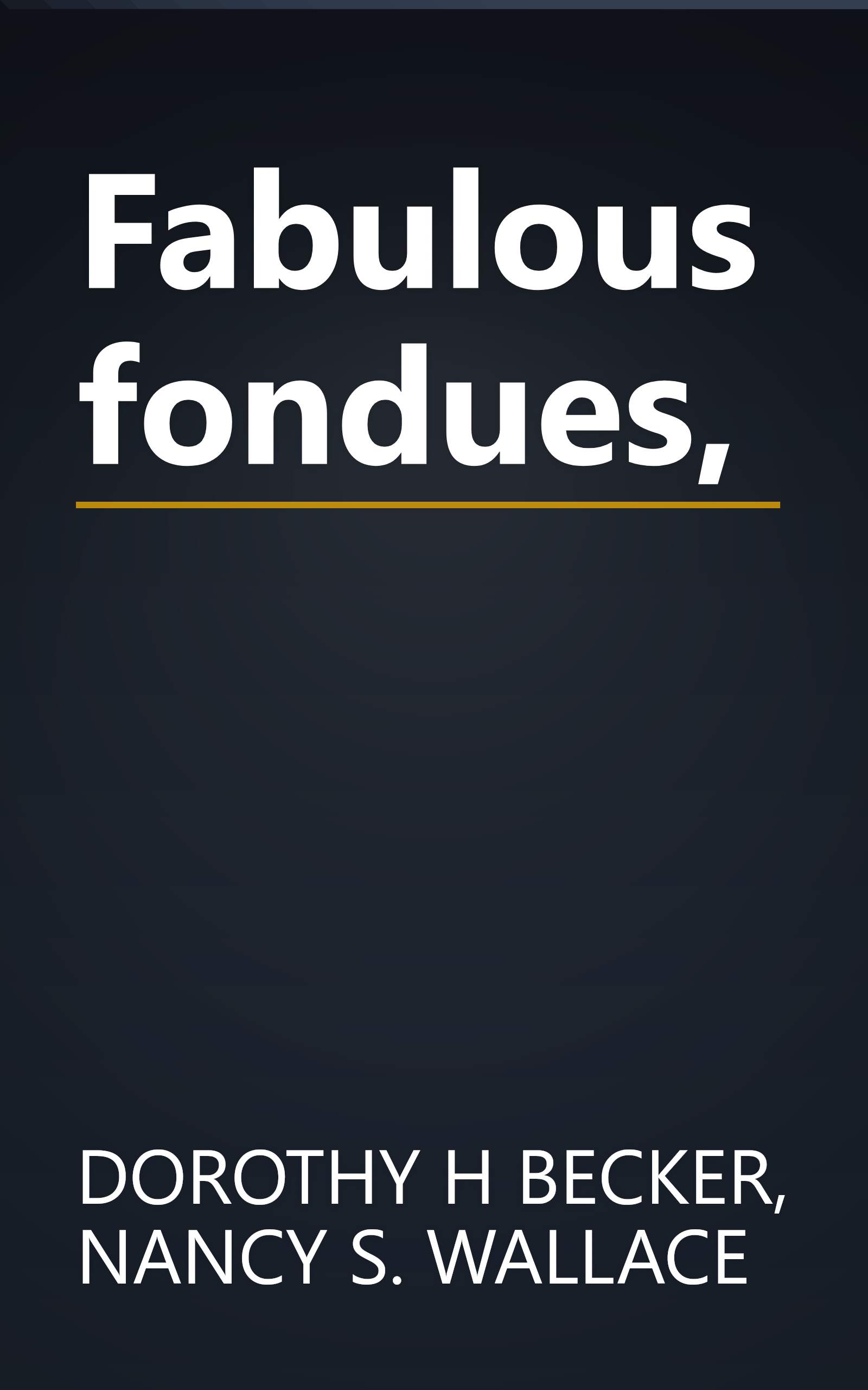 Fabulous fondues, book cover