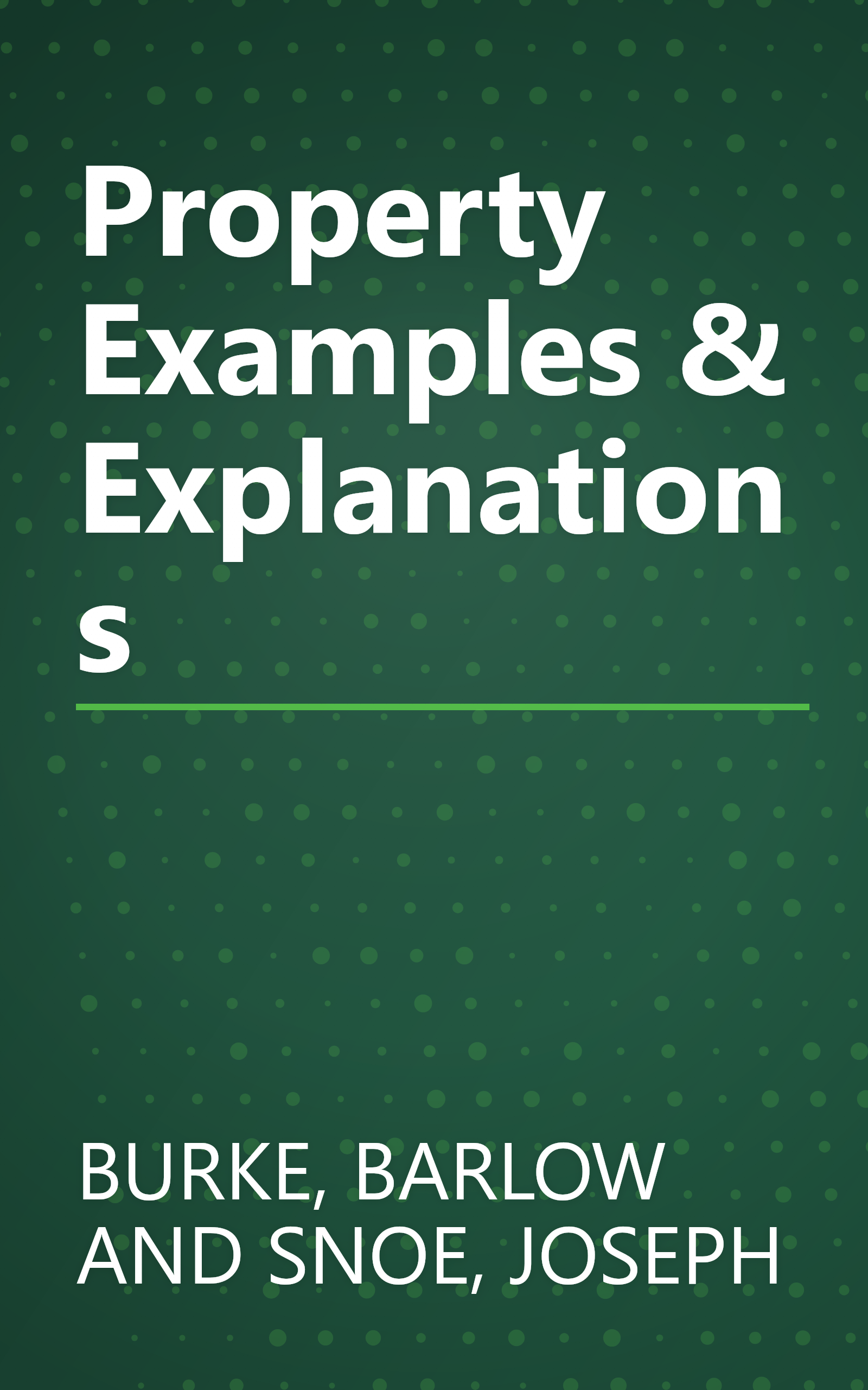 Property Examples & Explanations book cover