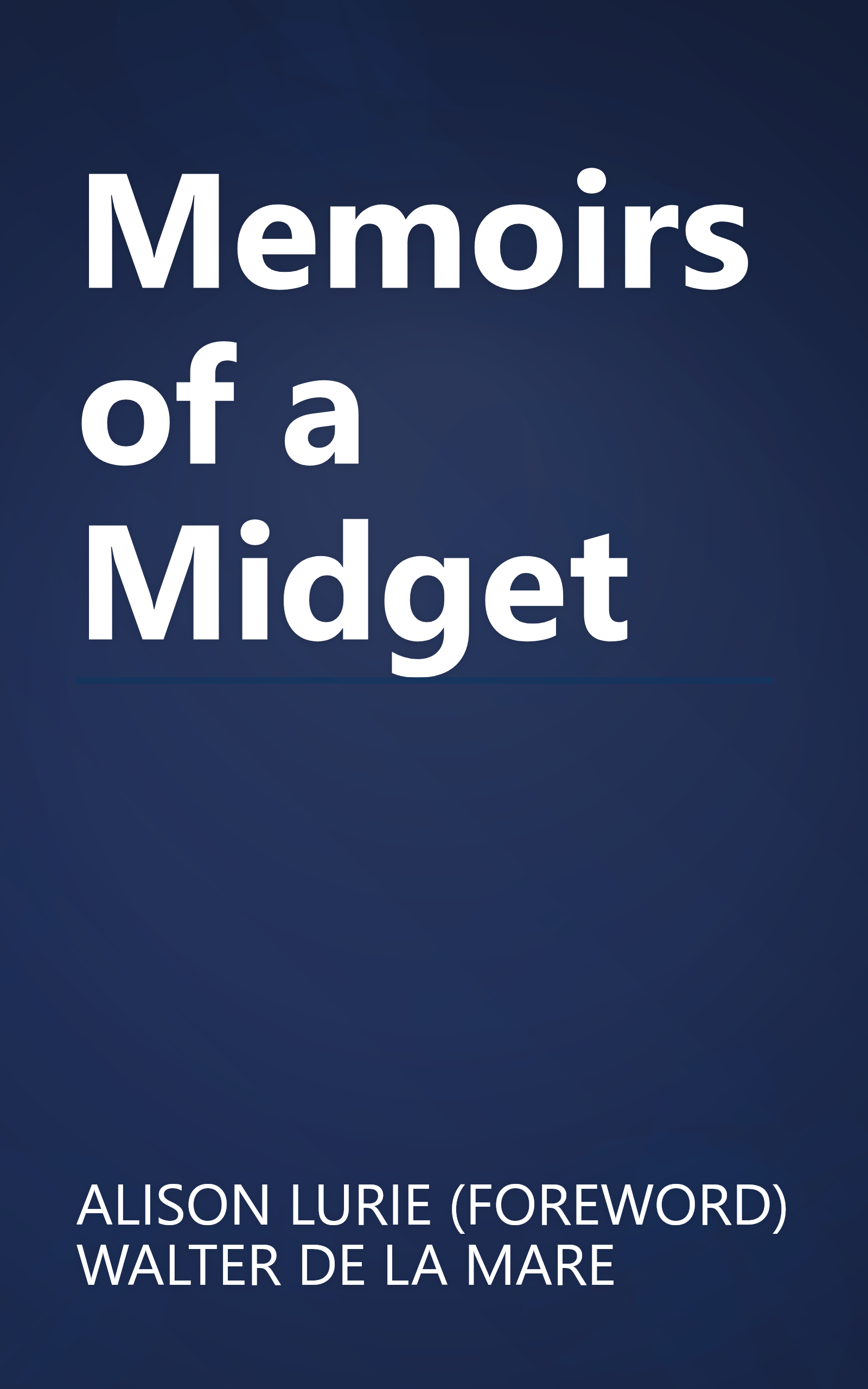 Memoirs of a Midget book cover