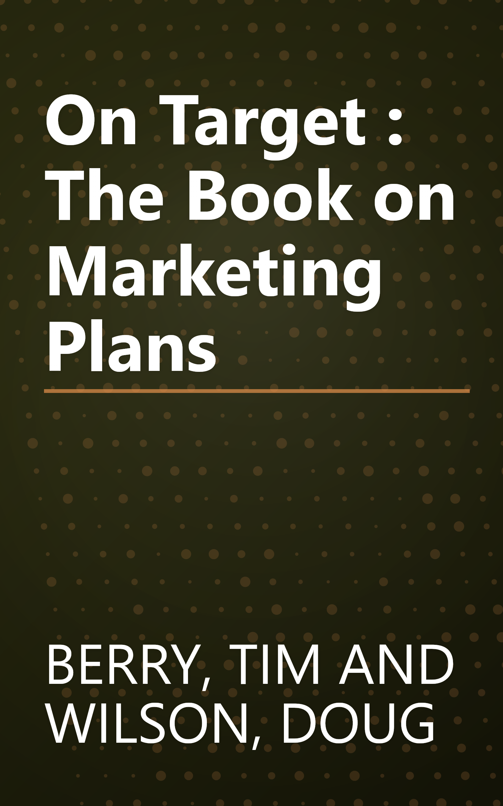 On Target : The Book on Marketing Plans book cover