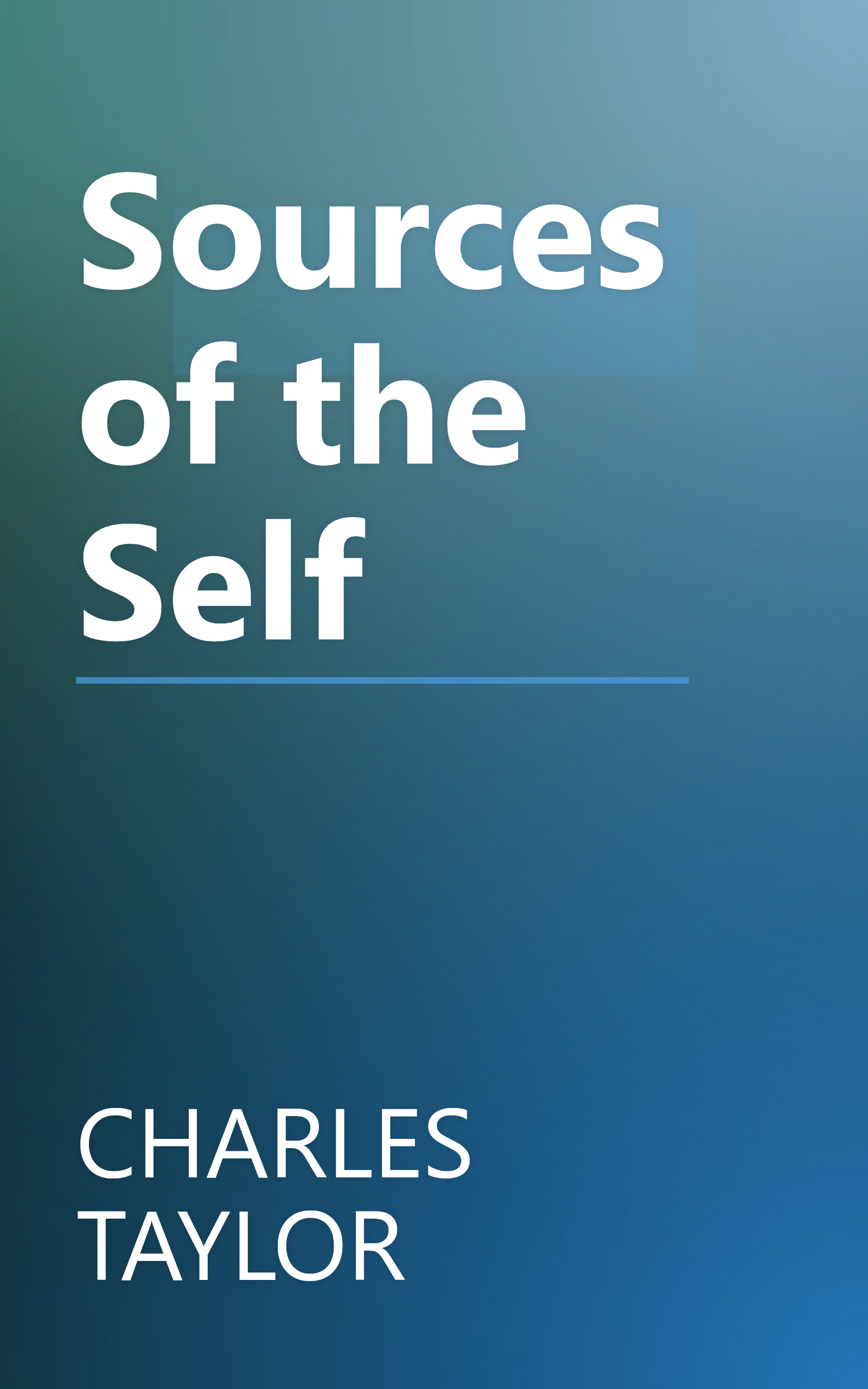 Sources of the Self book cover
