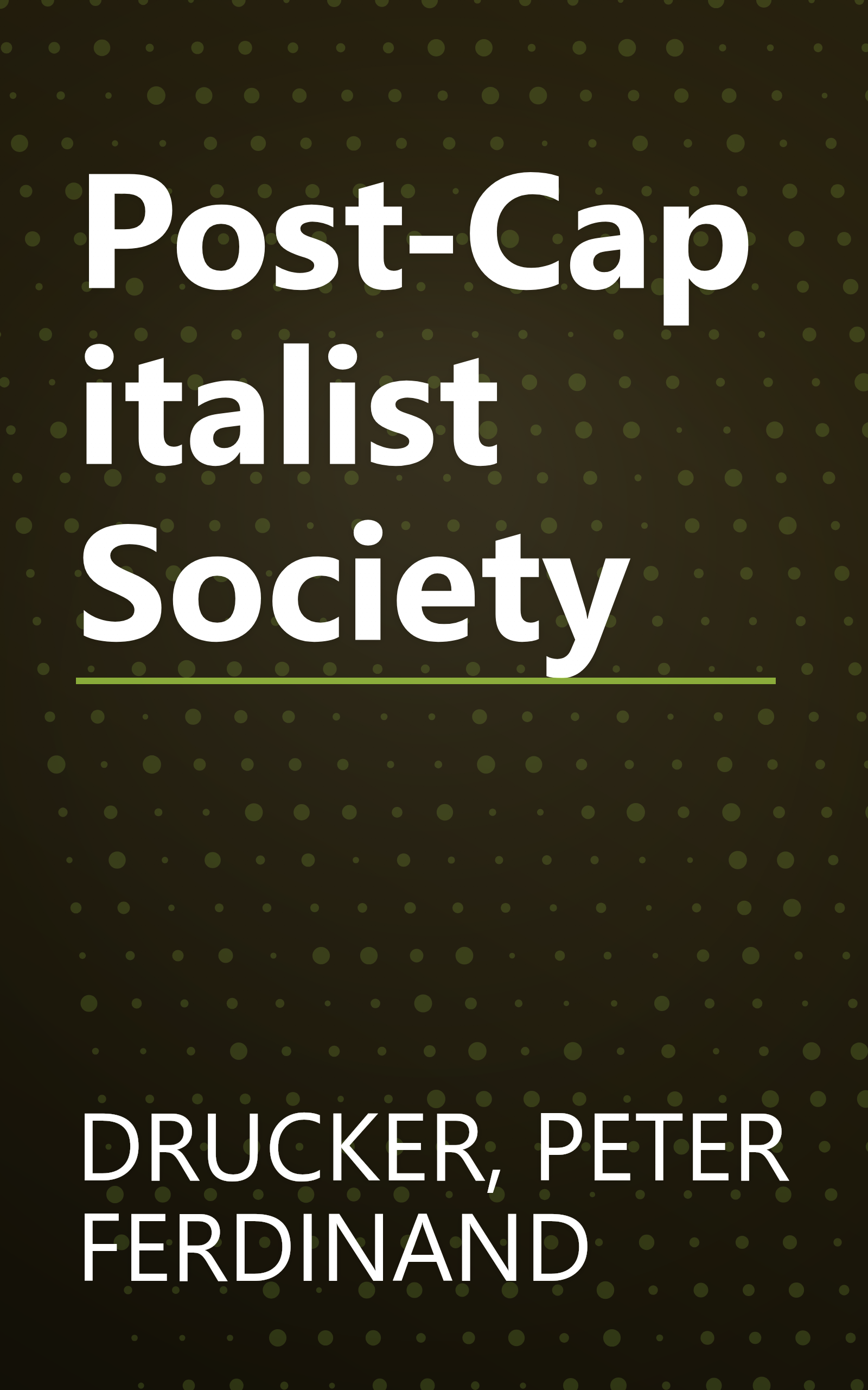 Post-Capitalist Society book cover