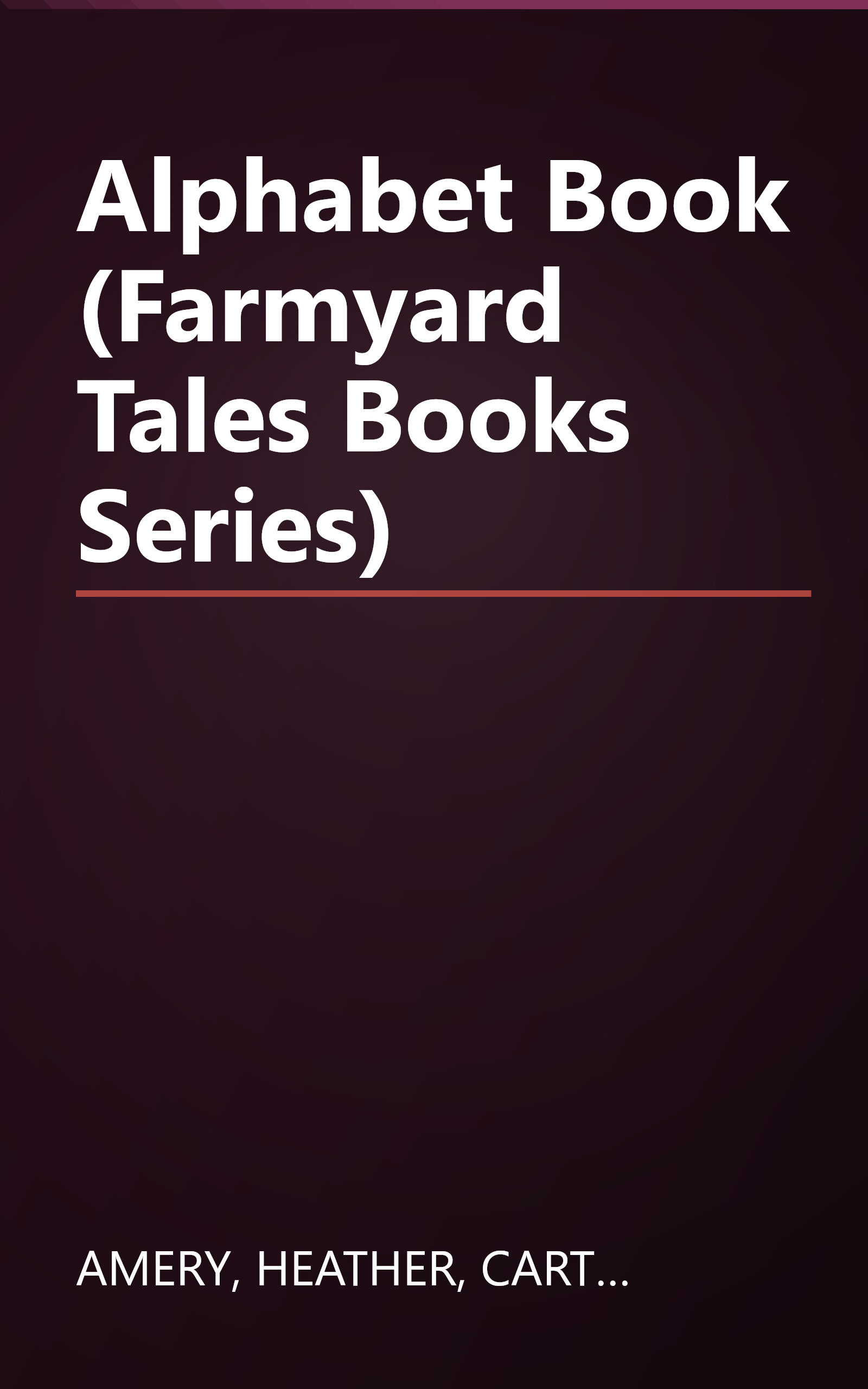 Alphabet Book (Farmyard Tales Books Series) book cover