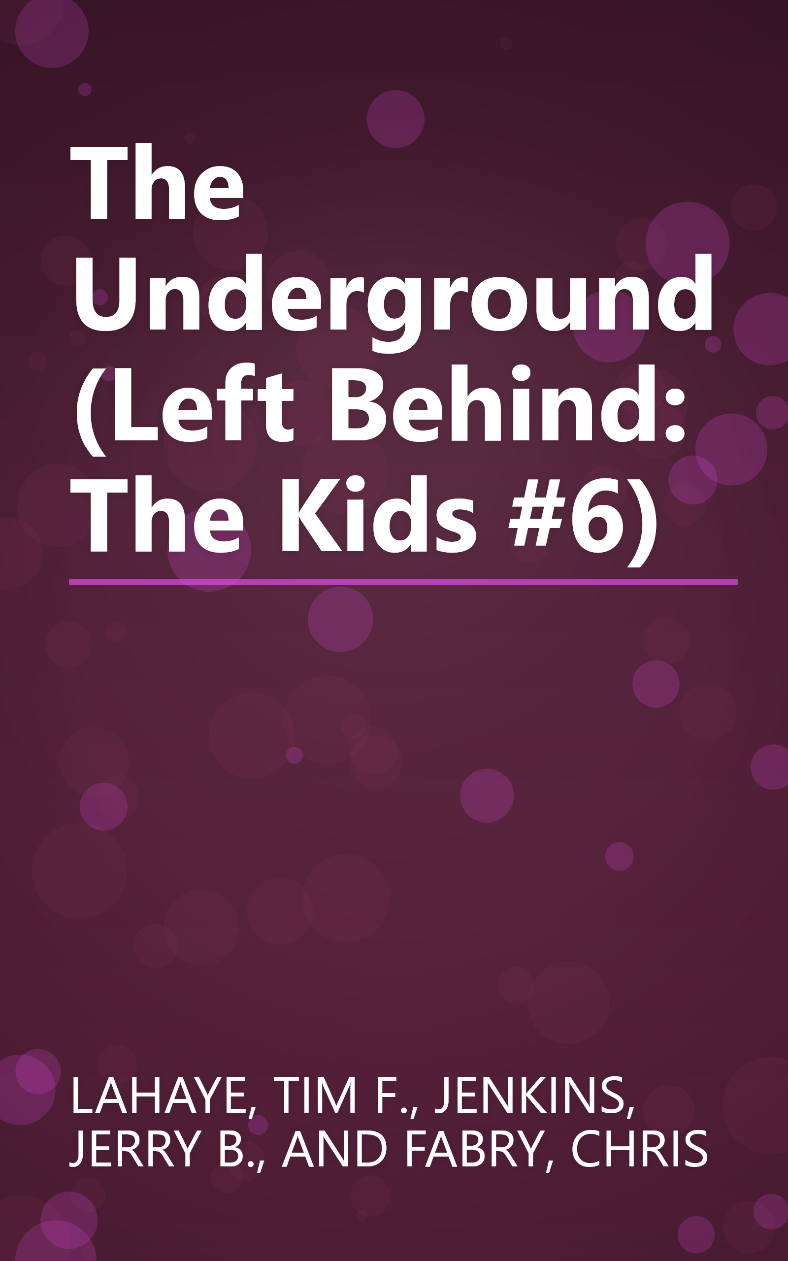 The Underground (Left Behind: The Kids #6) book cover