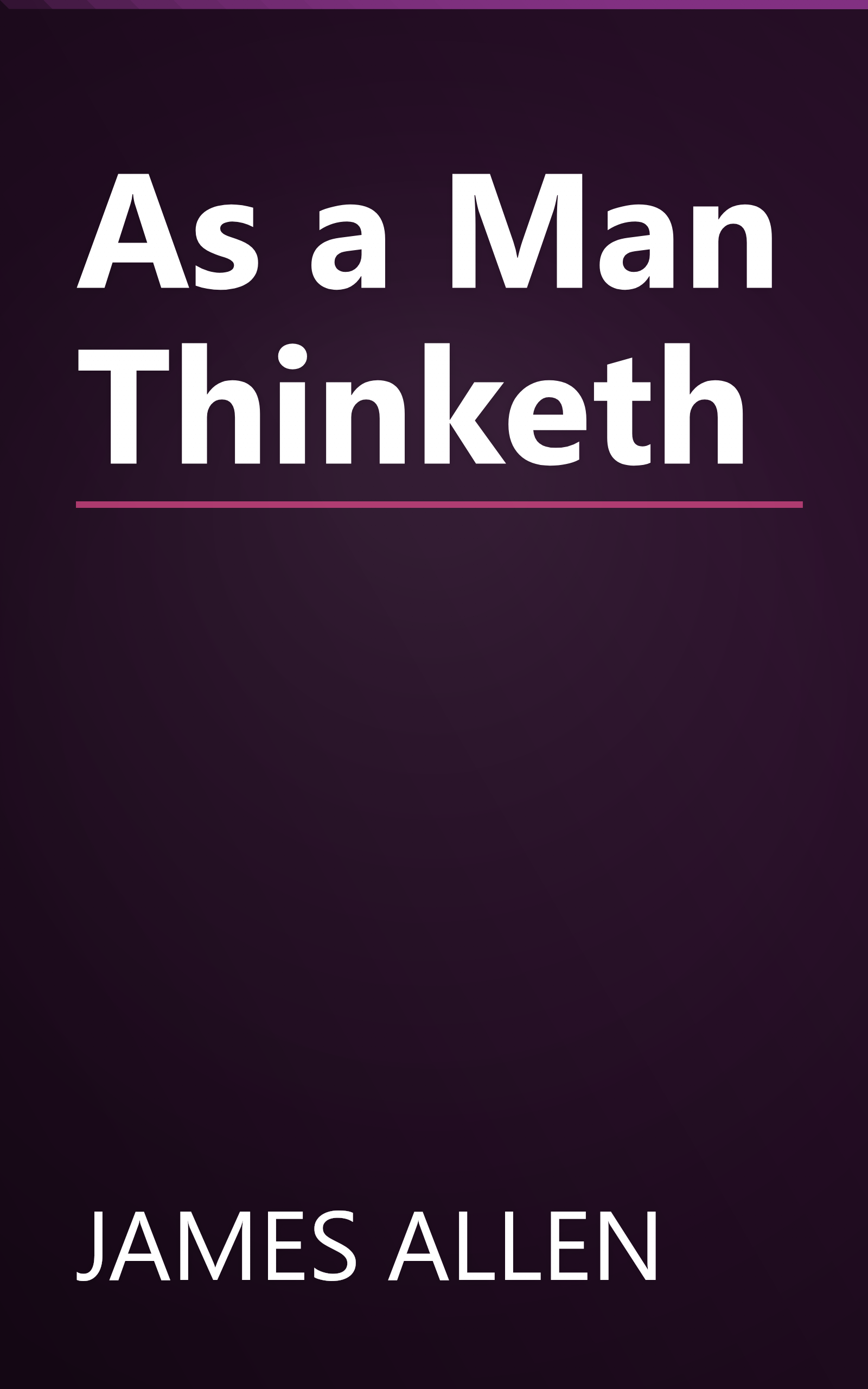 As a Man Thinketh book cover