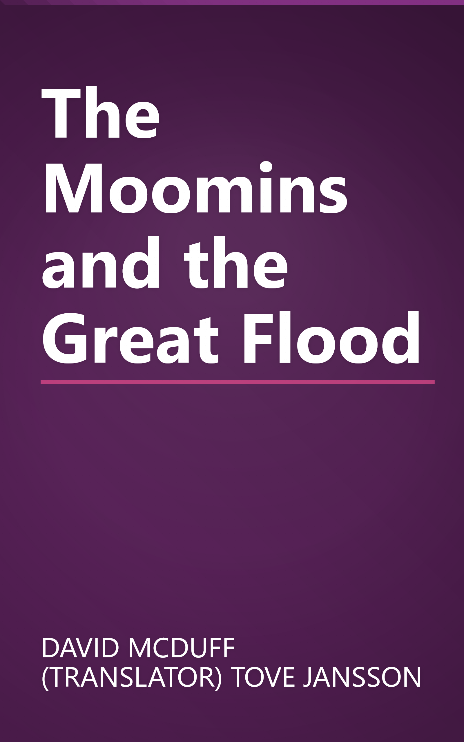 The Moomins and the Great Flood book cover
