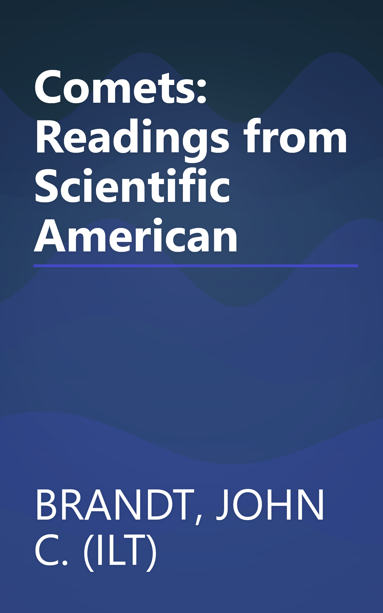 Comets: Readings from Scientific American book cover