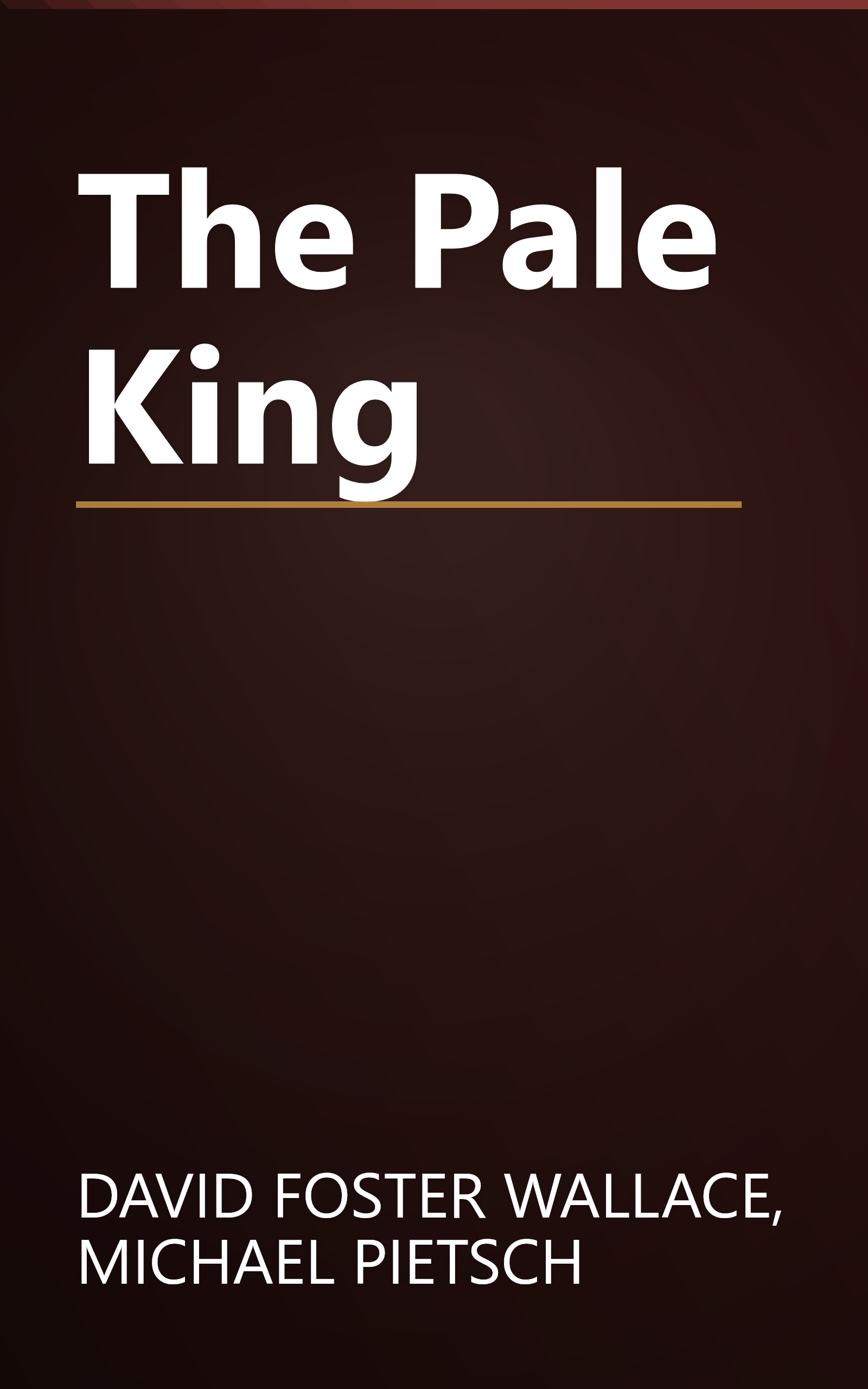 The Pale King book cover