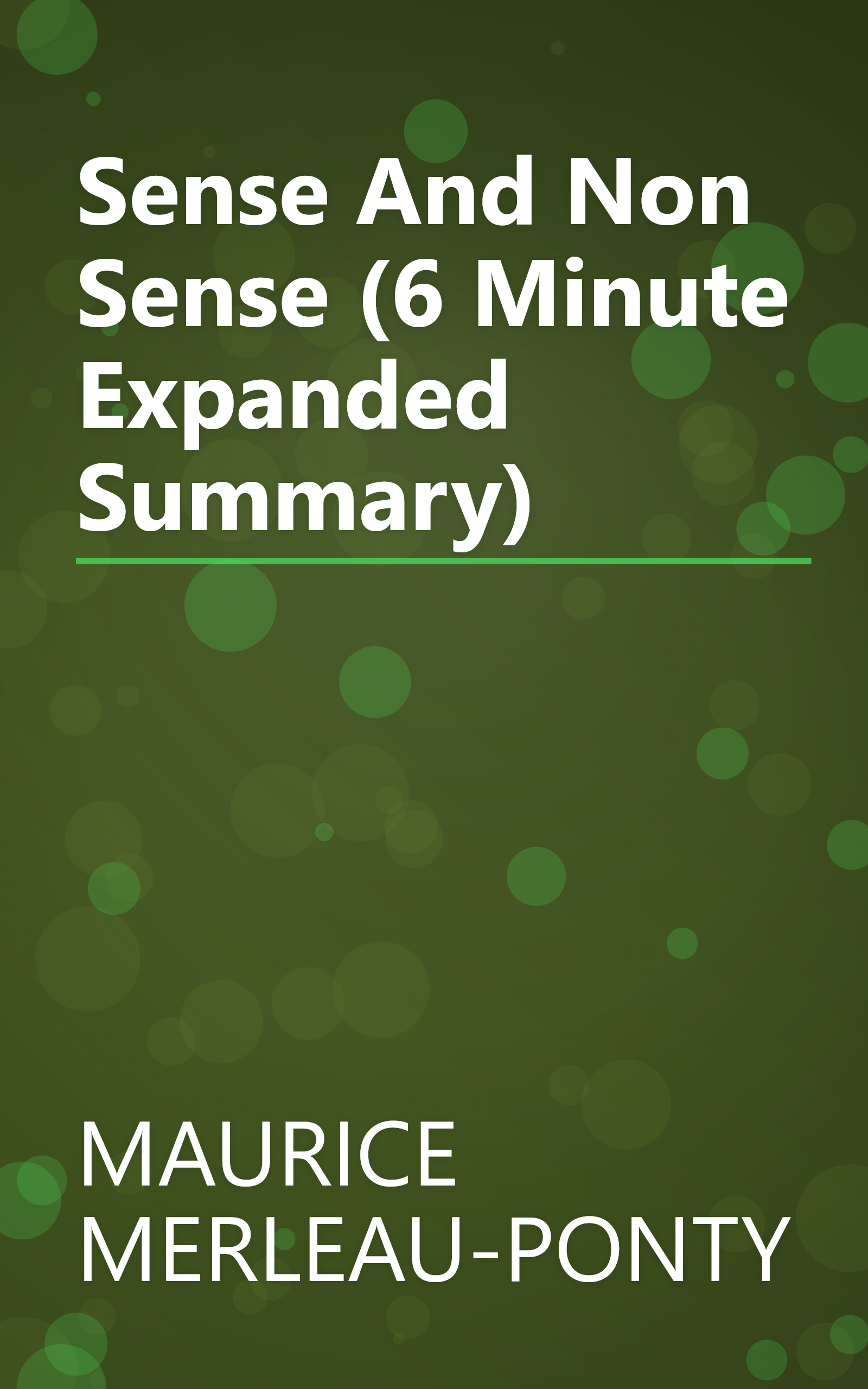 Sense And Non Sense (6 Minute   Expanded Summary) book cover