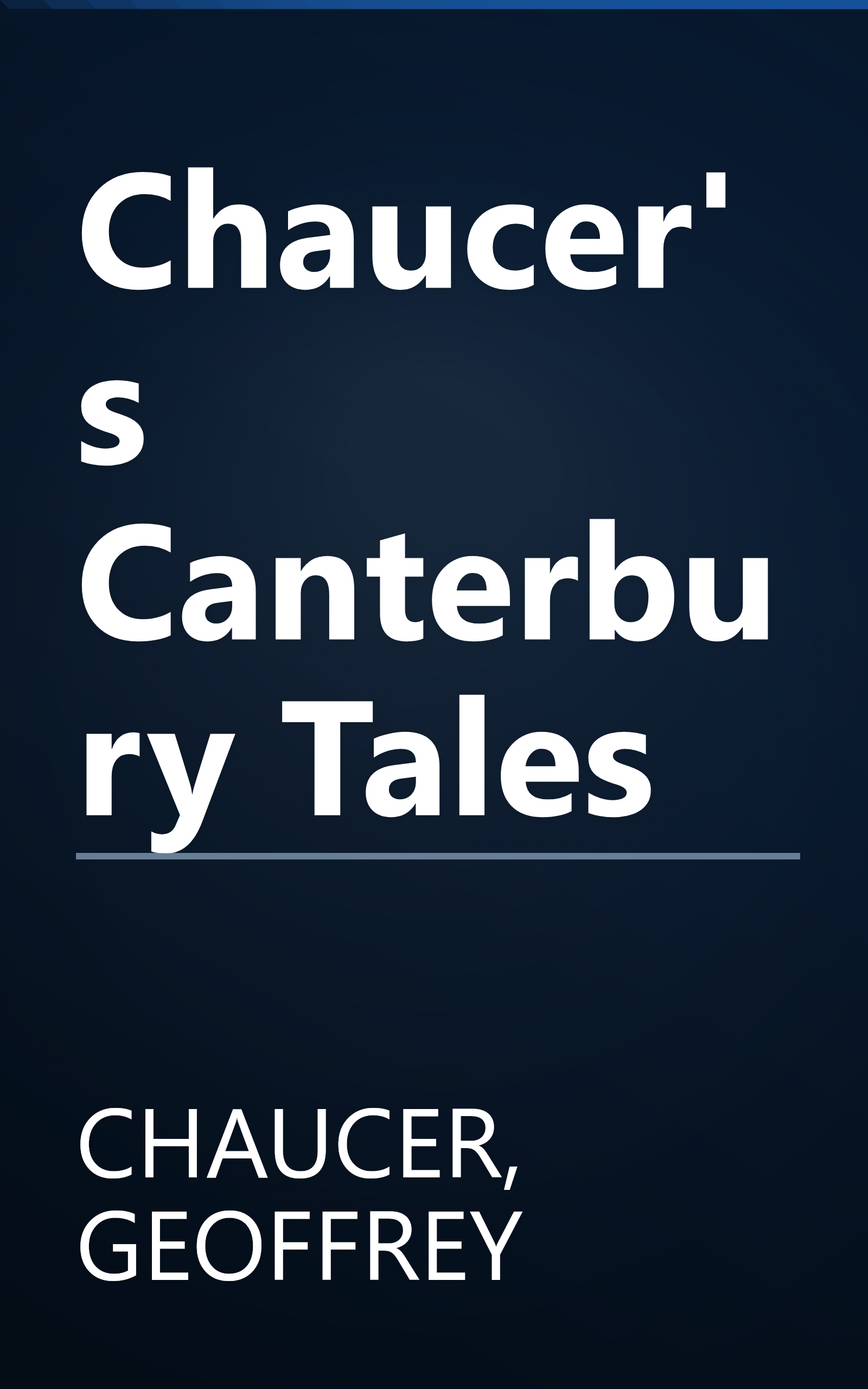 Chaucer's Canterbury Tales book cover