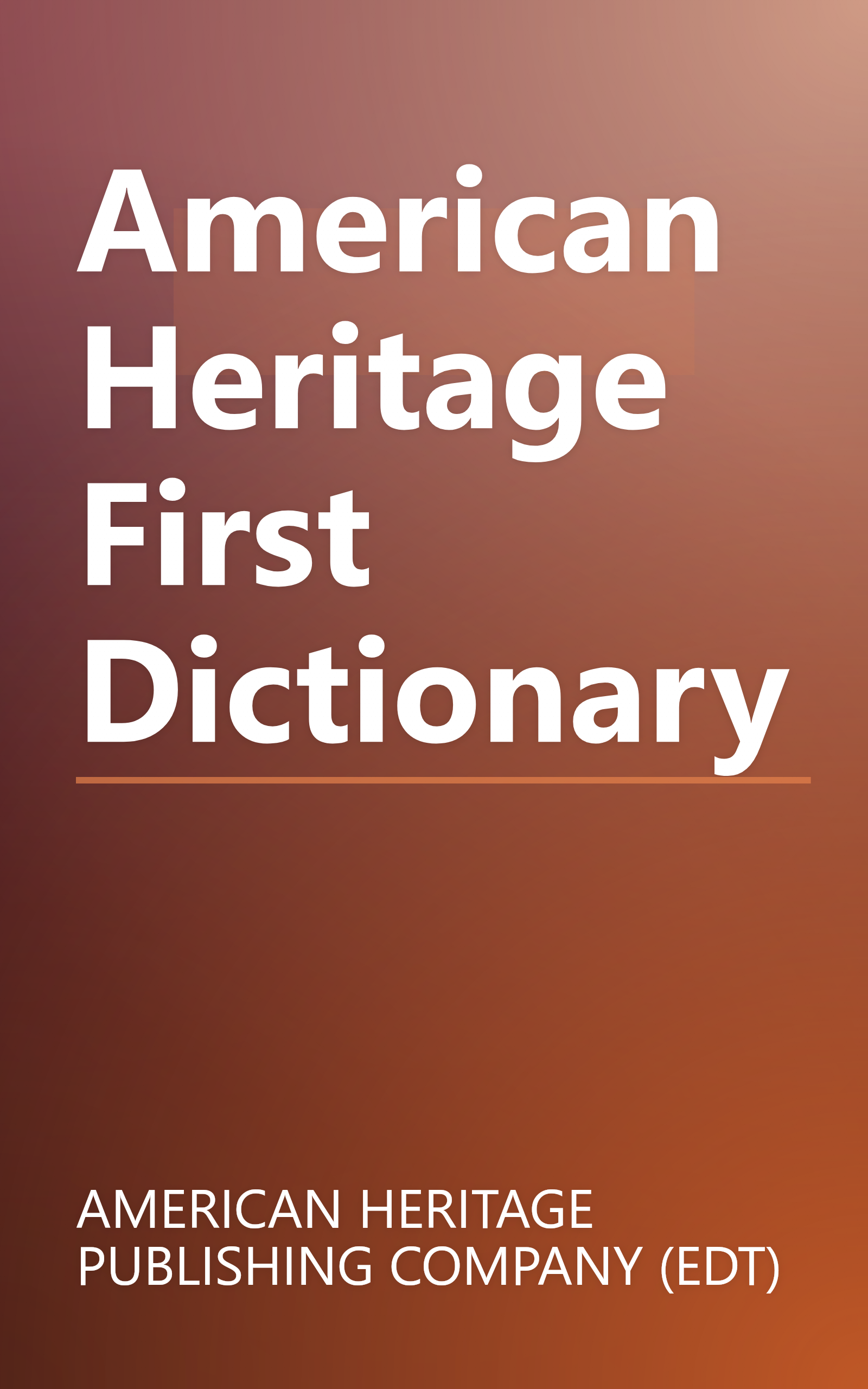 American Heritage  First Dictionary book cover