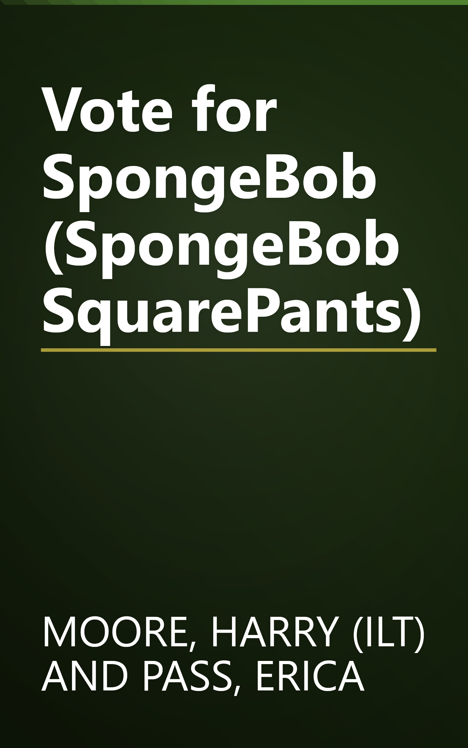 Vote for SpongeBob (SpongeBob SquarePants) book cover