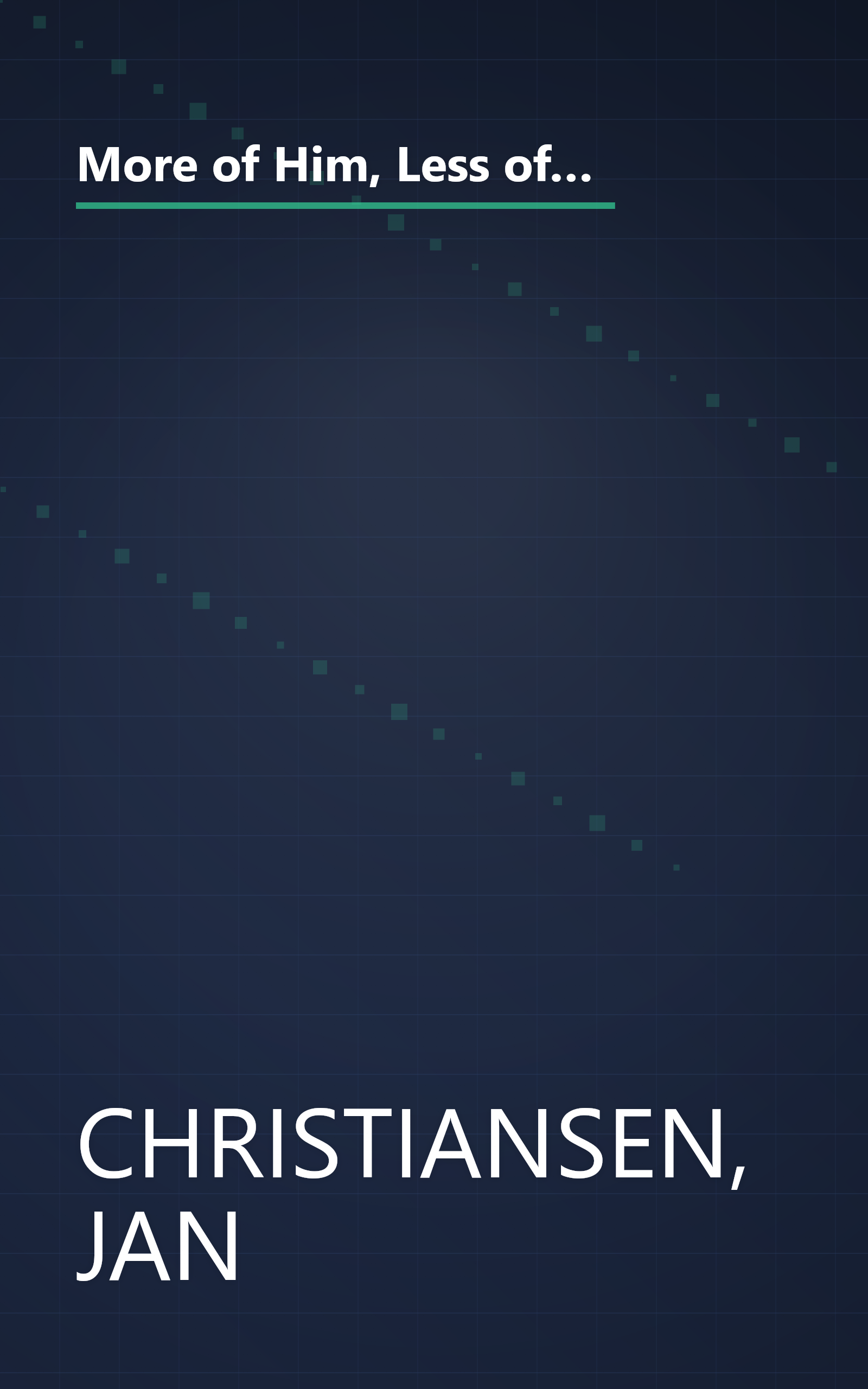 More of Him, Less of Me: A Daybook of My Personal Insights, Inspirations, and Meditations For the Weigh Down Diet Diet book cover