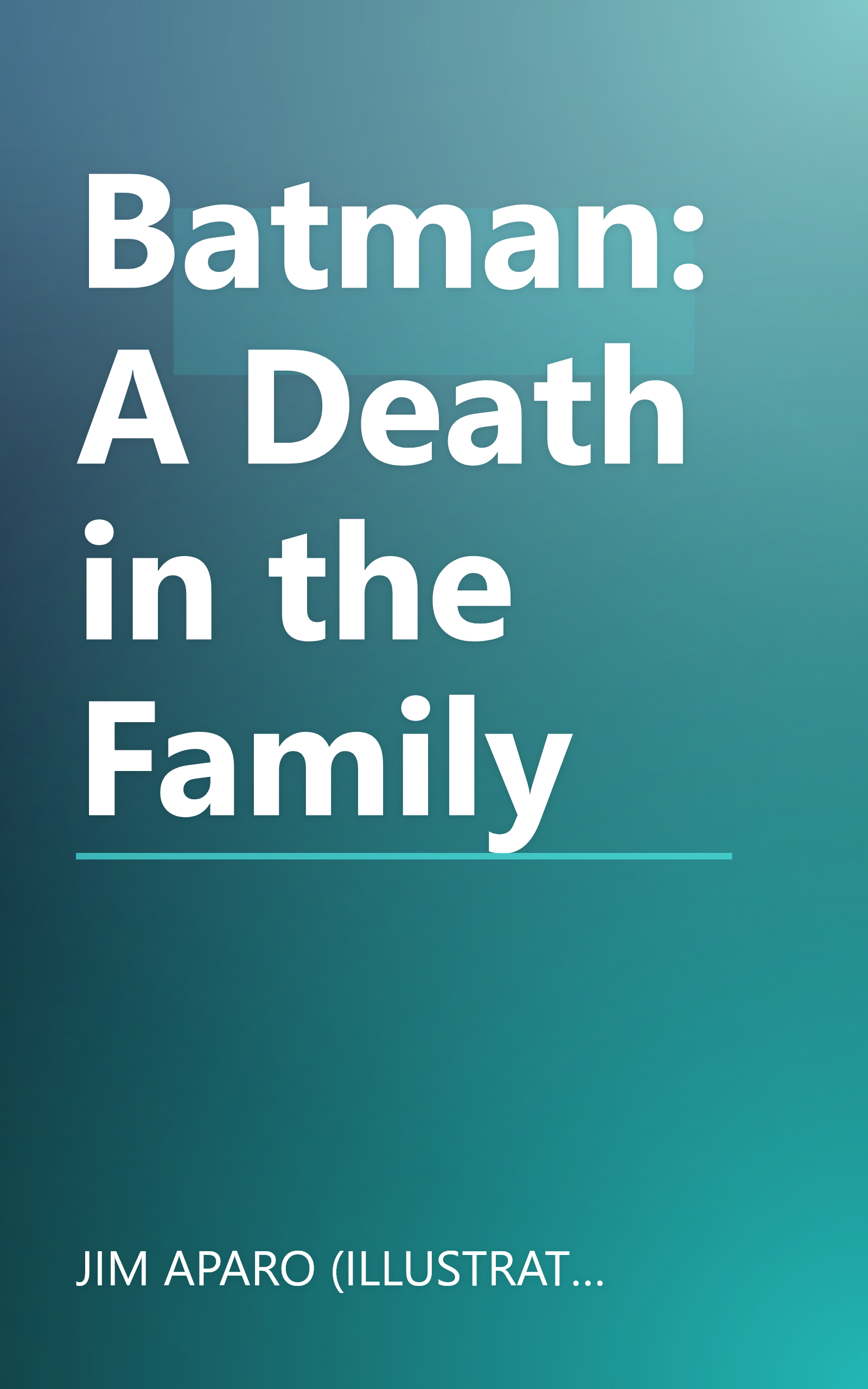 Batman: A Death in the Family book cover